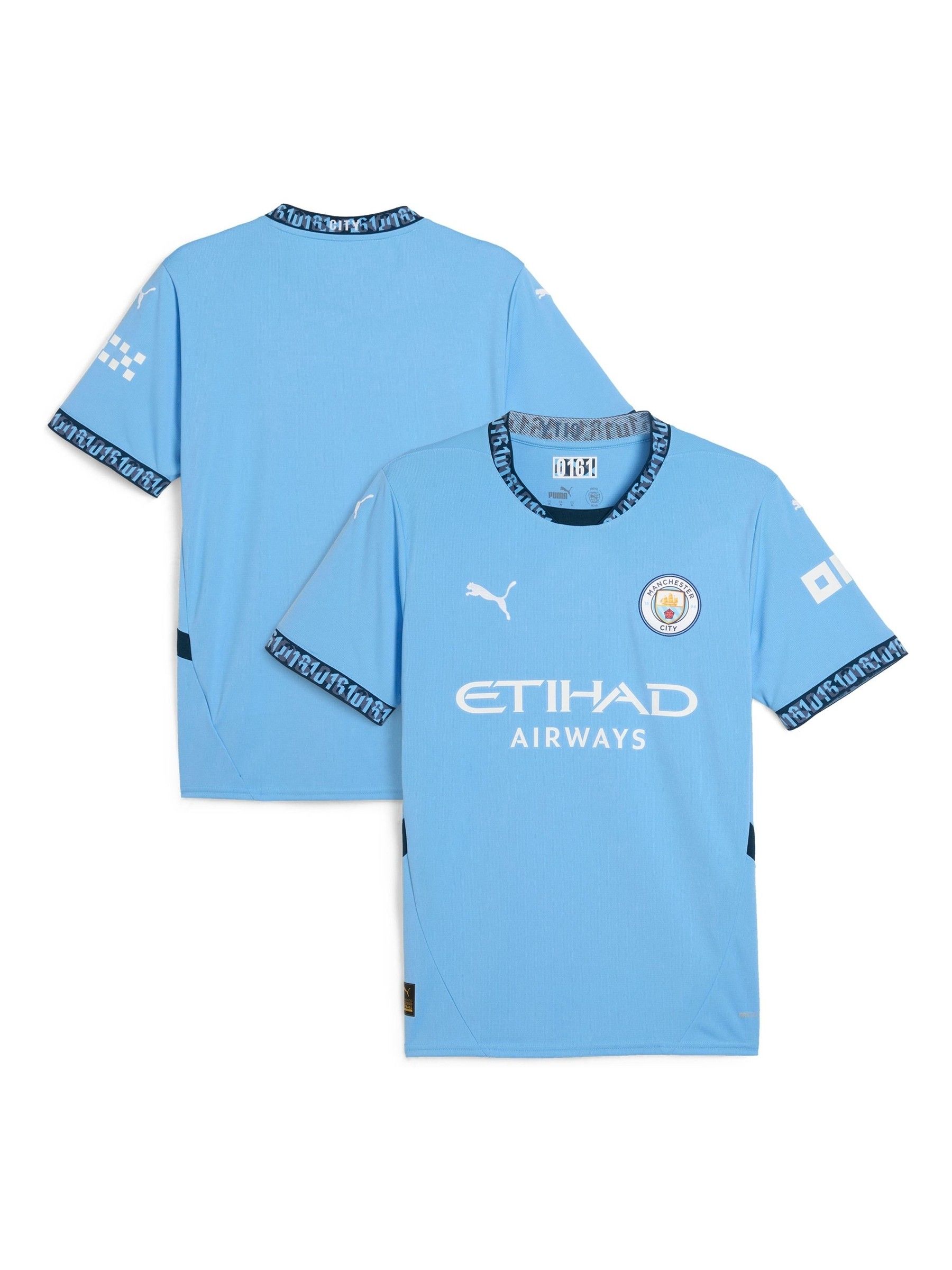 Buy Puma Light Blue Mens Manchester City Home 24/25 Football Shirt from ...