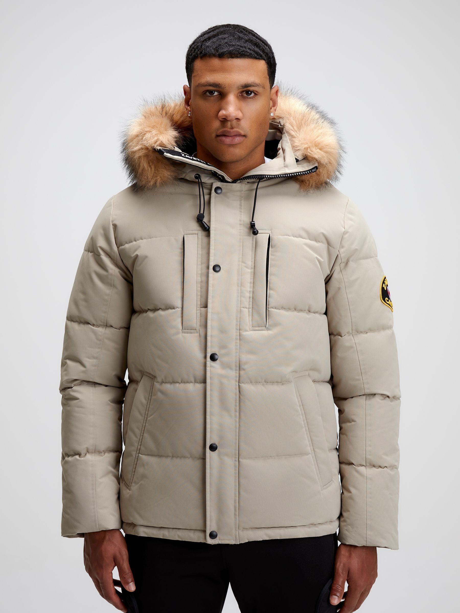 Buy Zavetti Canada Stone Oshawa 2.0 Puffer Parka Jacket With Detachable ...