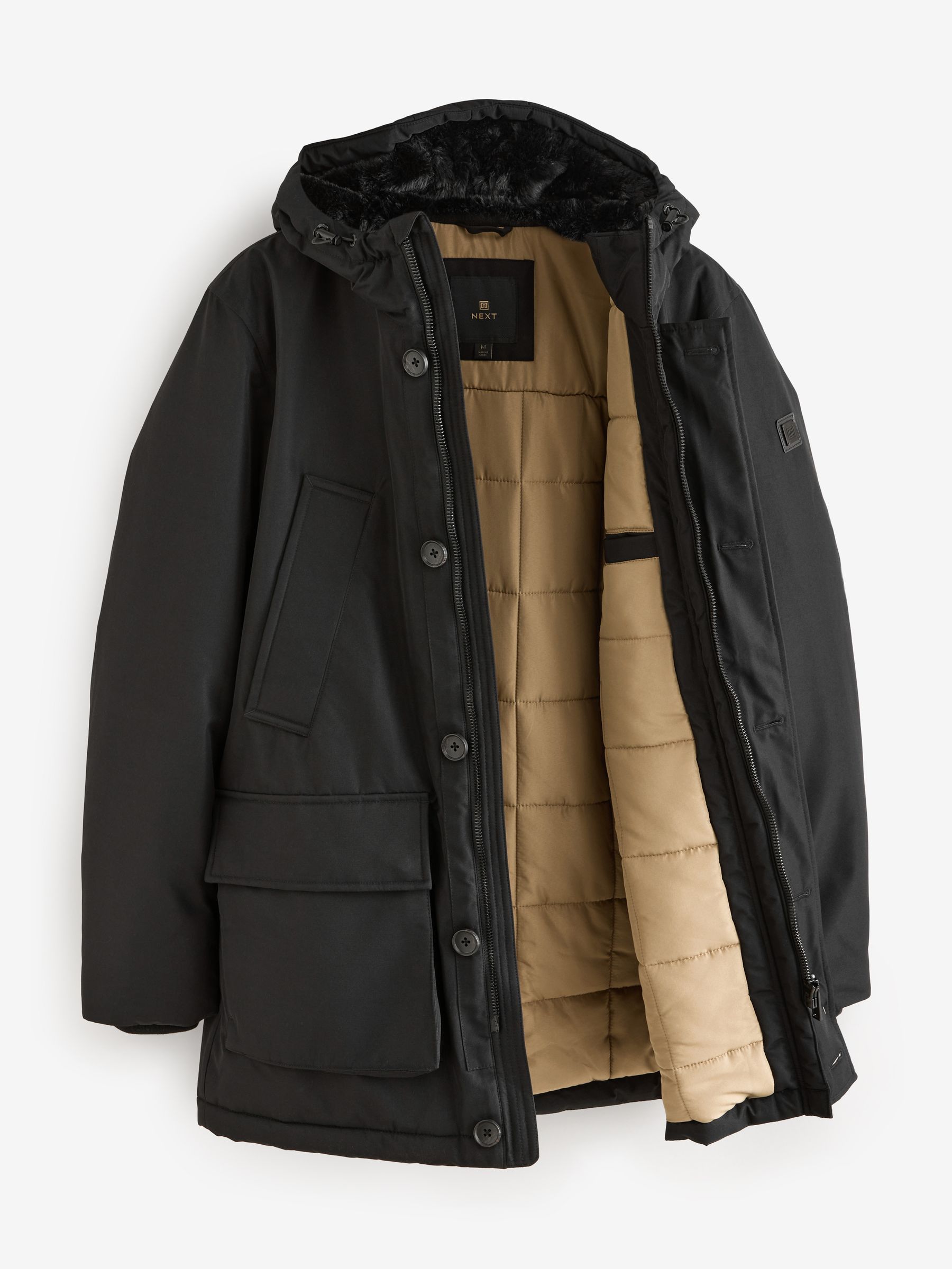 Buy Black Shower Resistant Parka Coat Jacket from the Next UK online shop