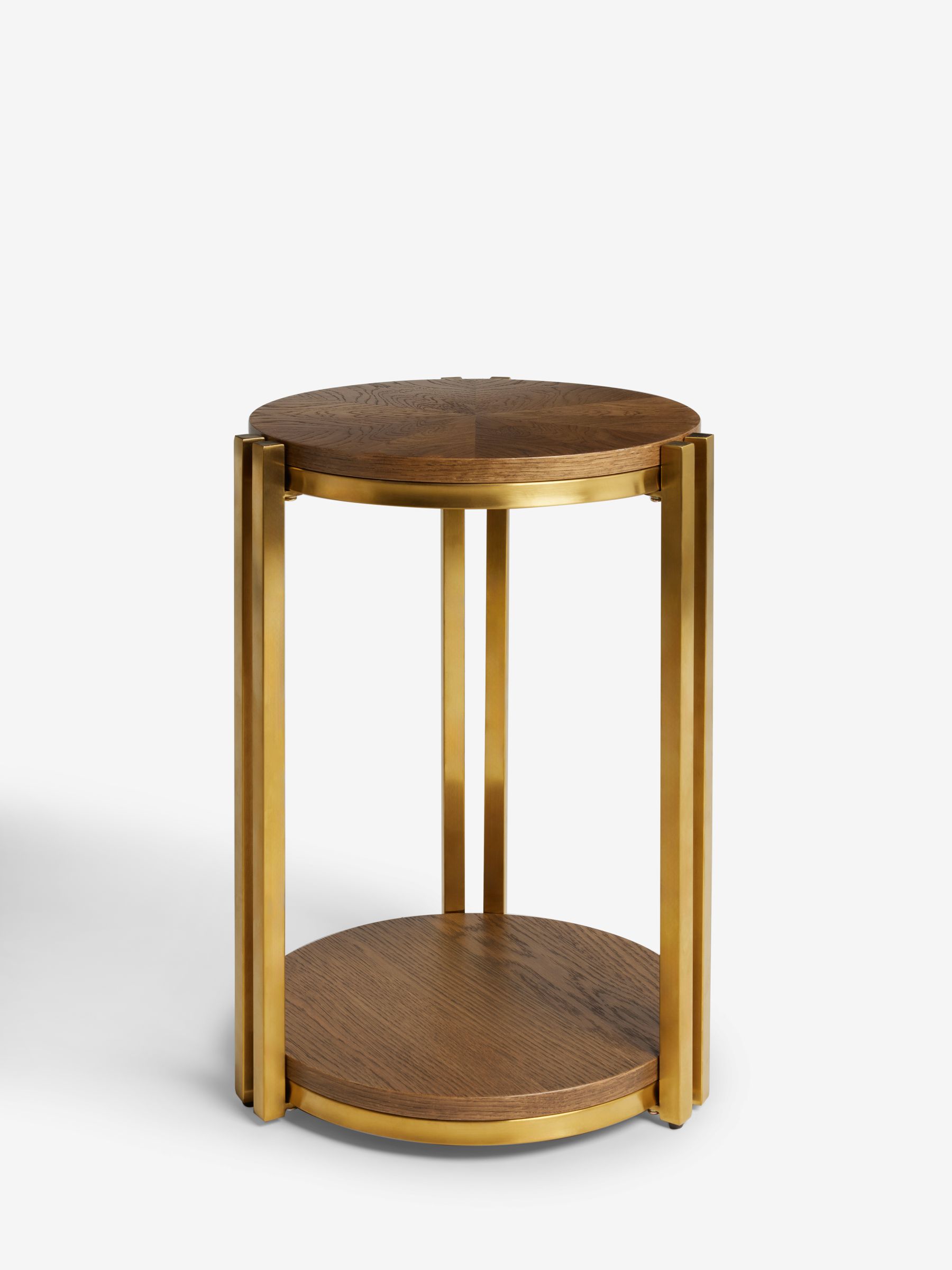 Buy Dark Radial Oak and Oak Veneer Round Side Table from the Next UK ...