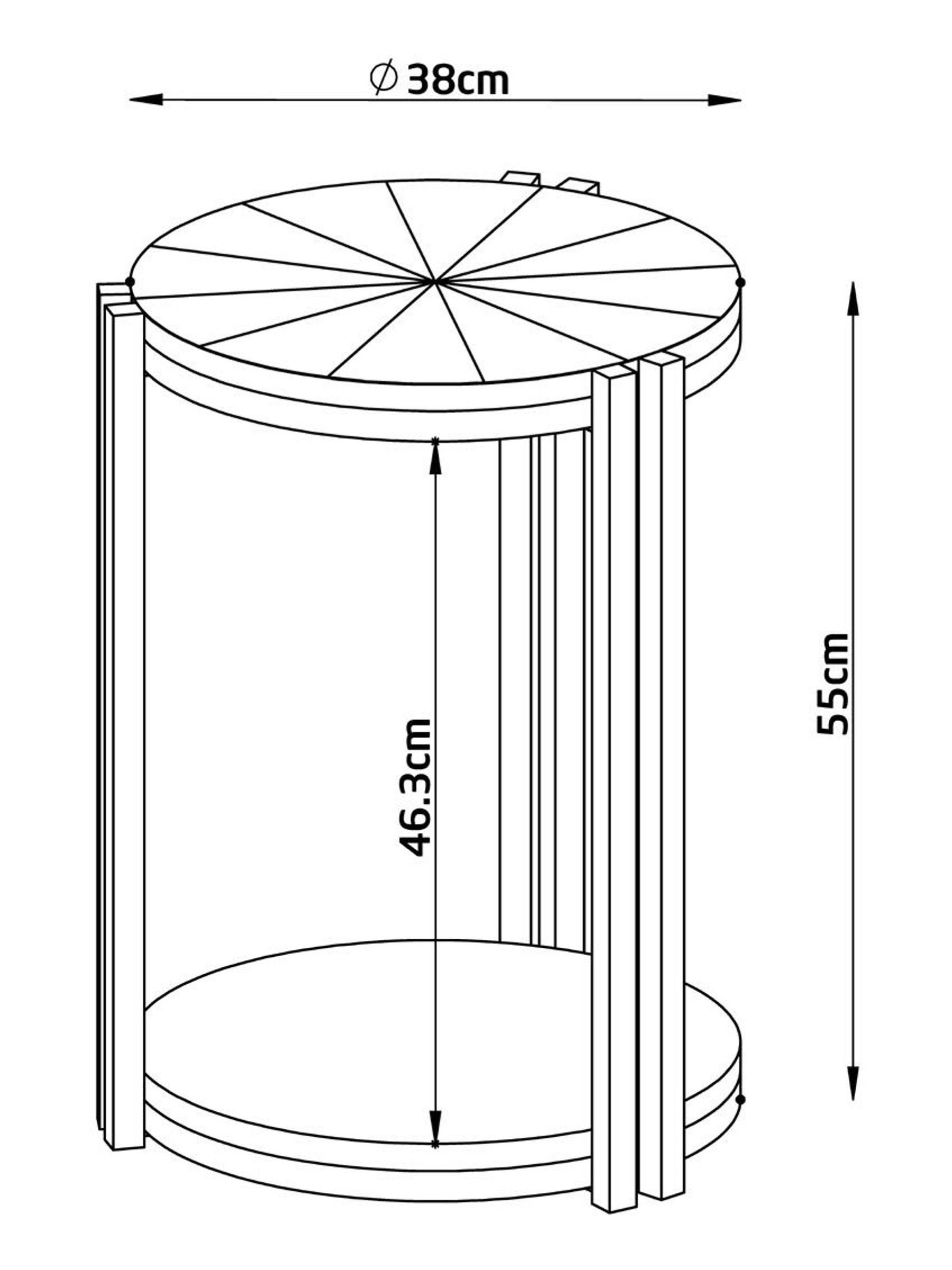 Buy Dark Radial Oak and Oak Veneer Round Side Table from the Next UK ...