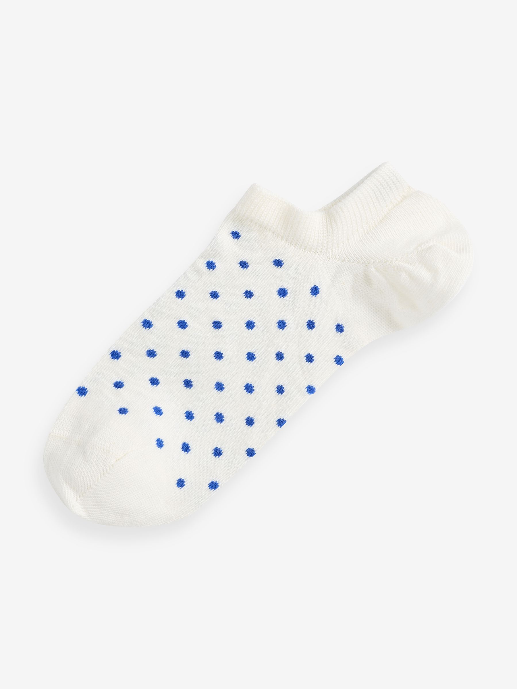 Buy White/Blue Floral Trainer Socks 5 Pack from the Next UK online shop