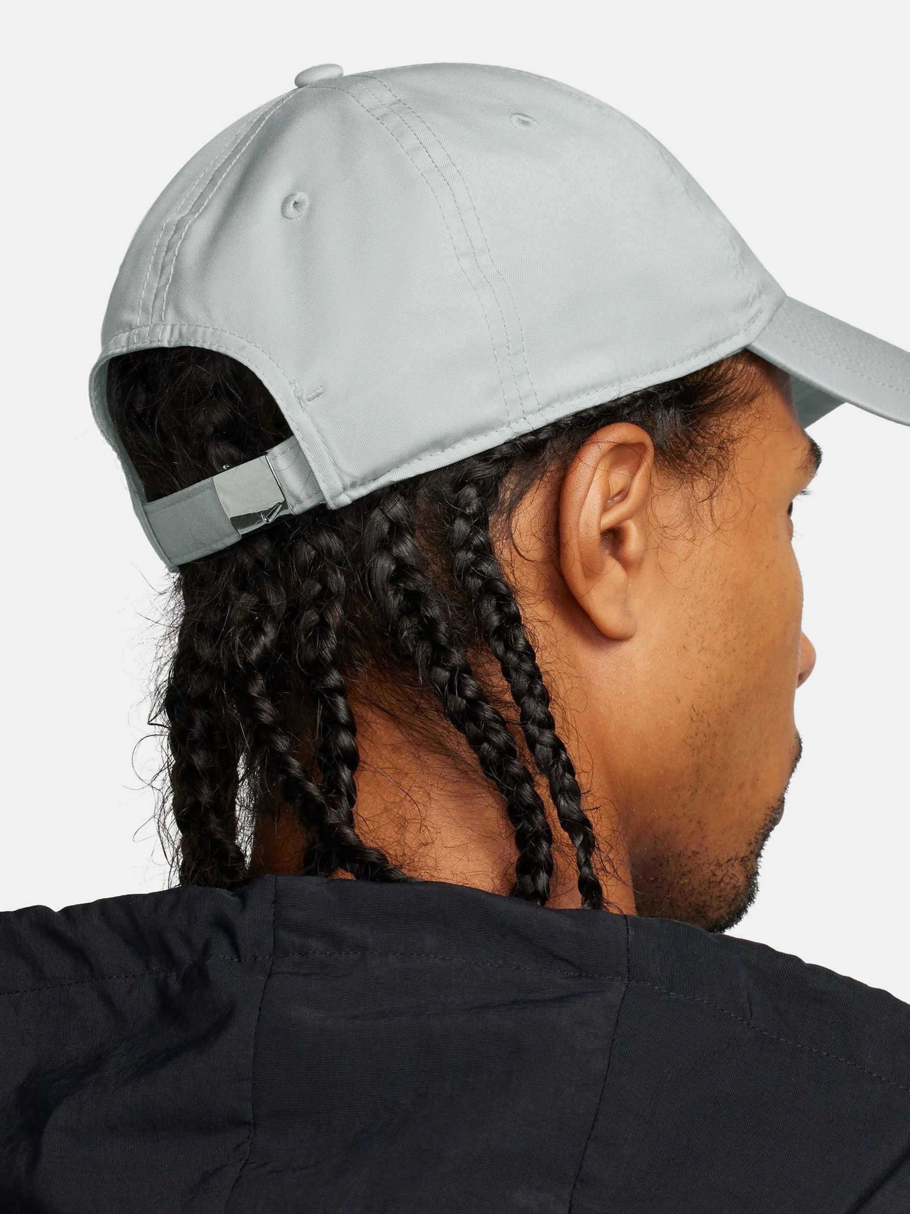Buy Nike Grey Dri-FIT Club Unstructured Metal Swoosh Cap from the Next ...