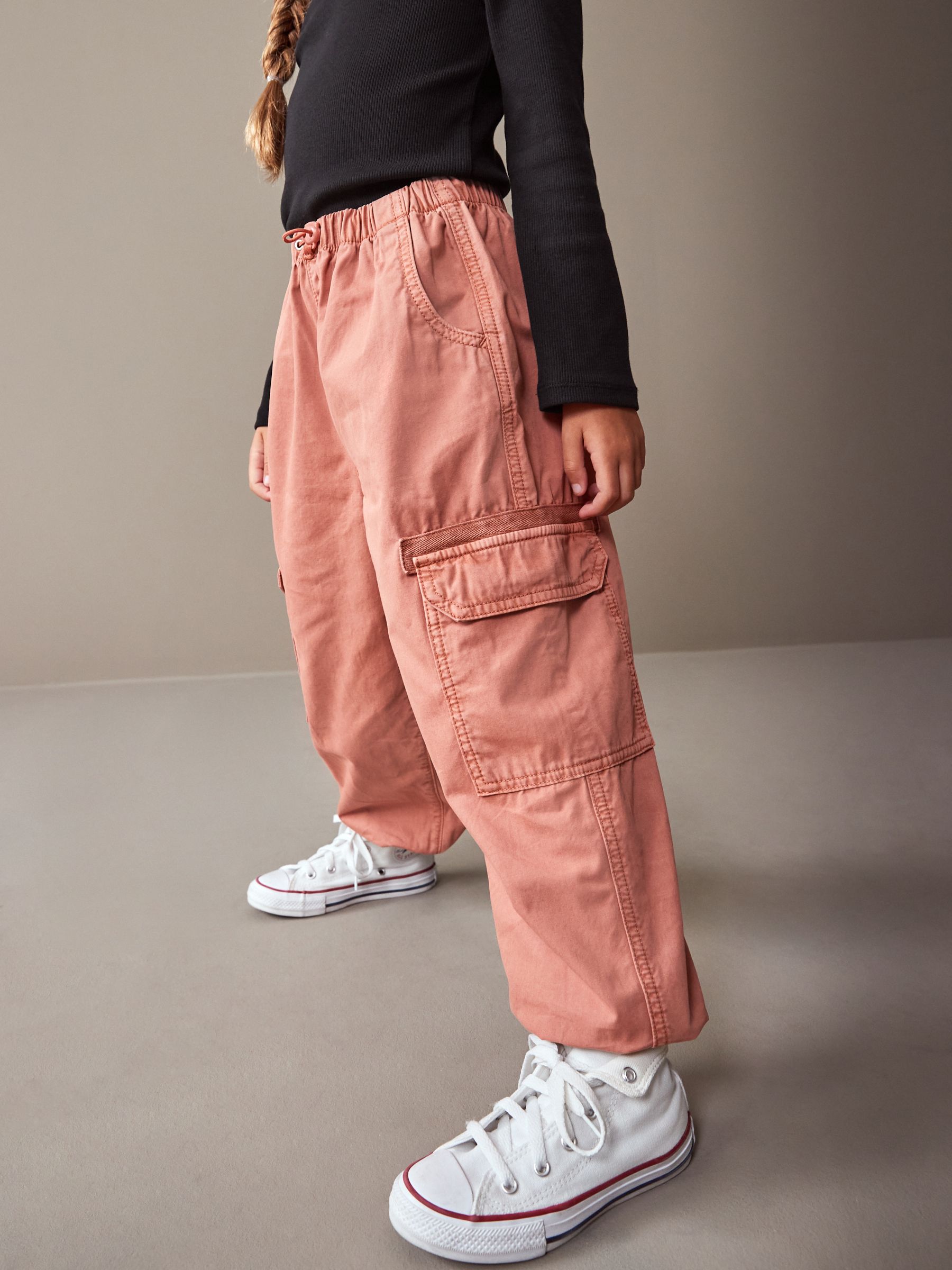 Buy Rust Brown Parachute Cargo Cuffed Trousers (3-16yrs) from Next Ireland