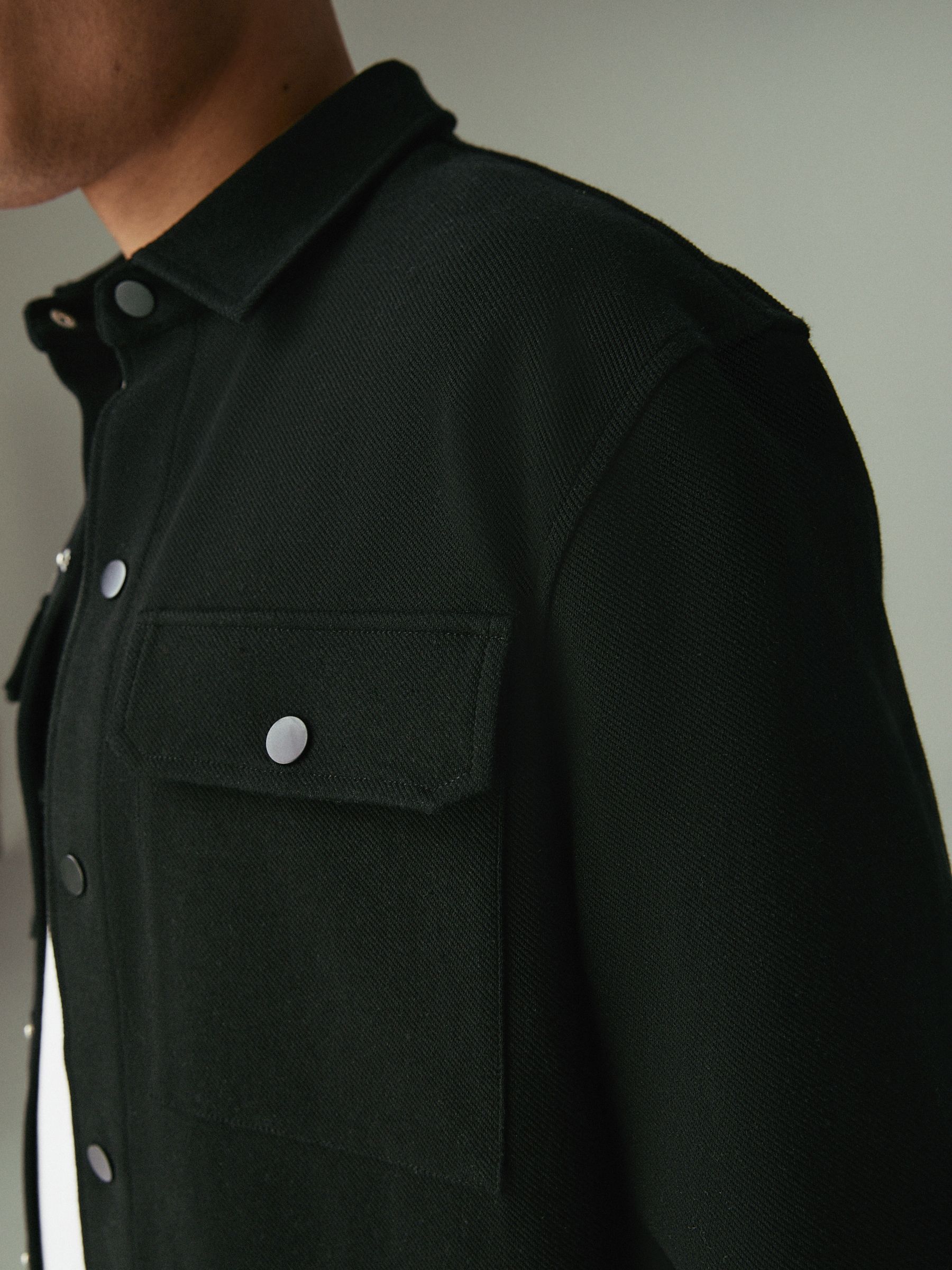 Buy Black Popper Shacket from Next Saudi Arabia
