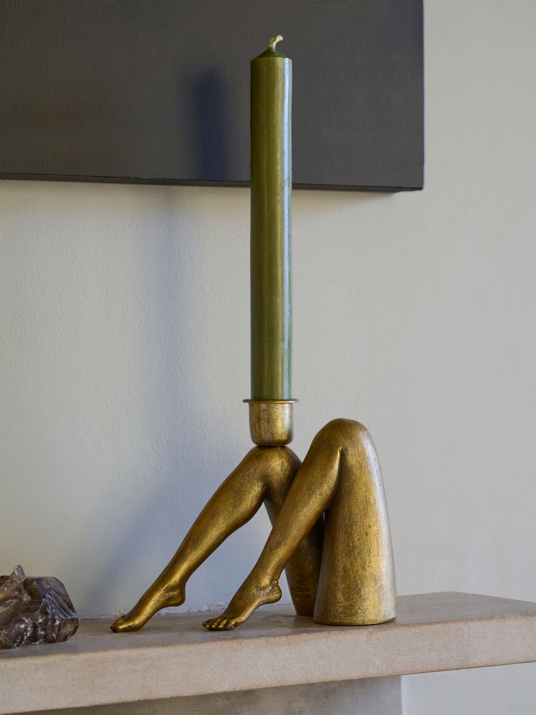 Buy Rockett St George Gold Leg Taper Candle Holder from the Next UK ...