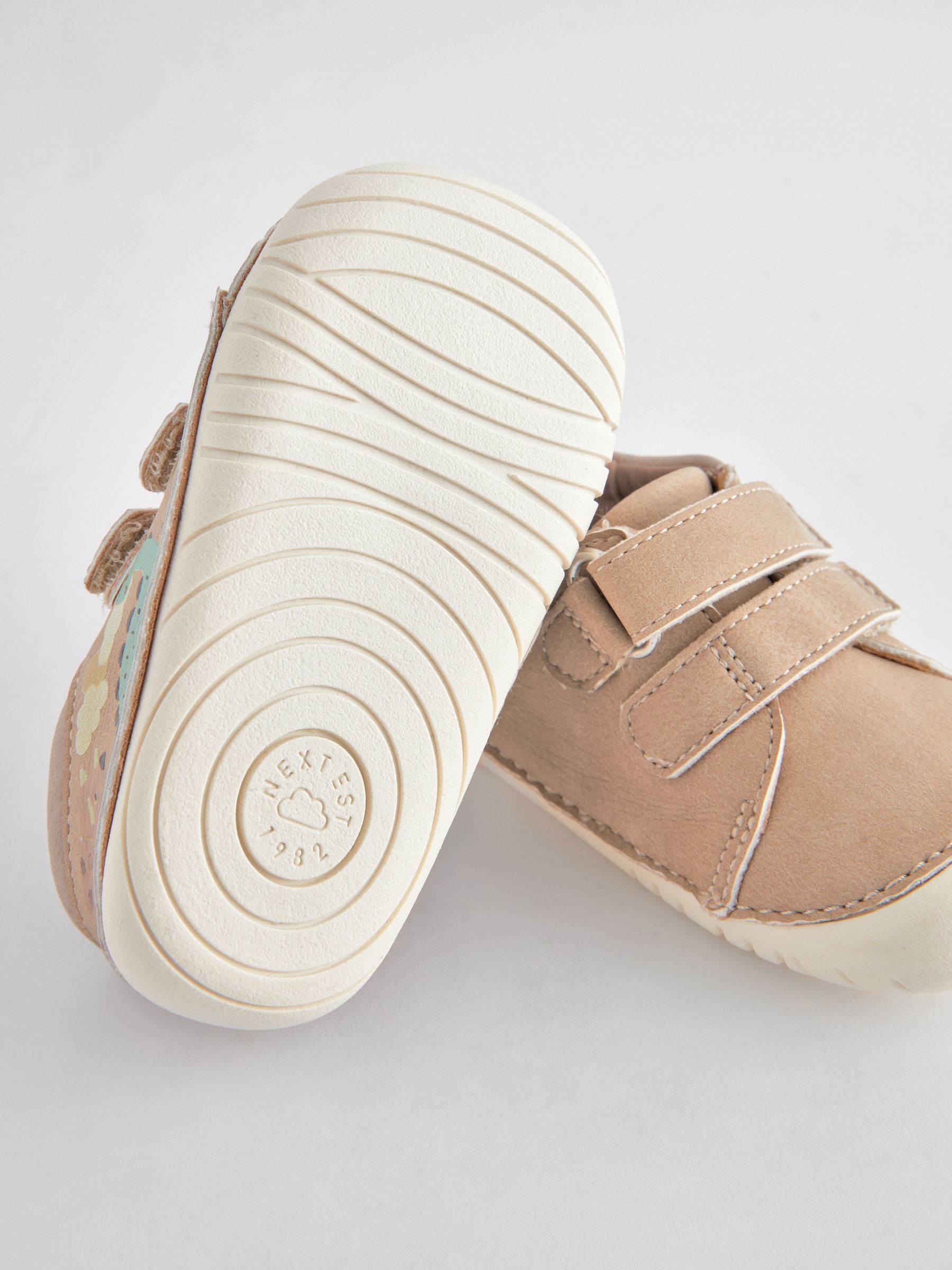 Buy Neutral Dinosaur Scene Wide Fit (G) Crawler Shoes from the Next UK ...