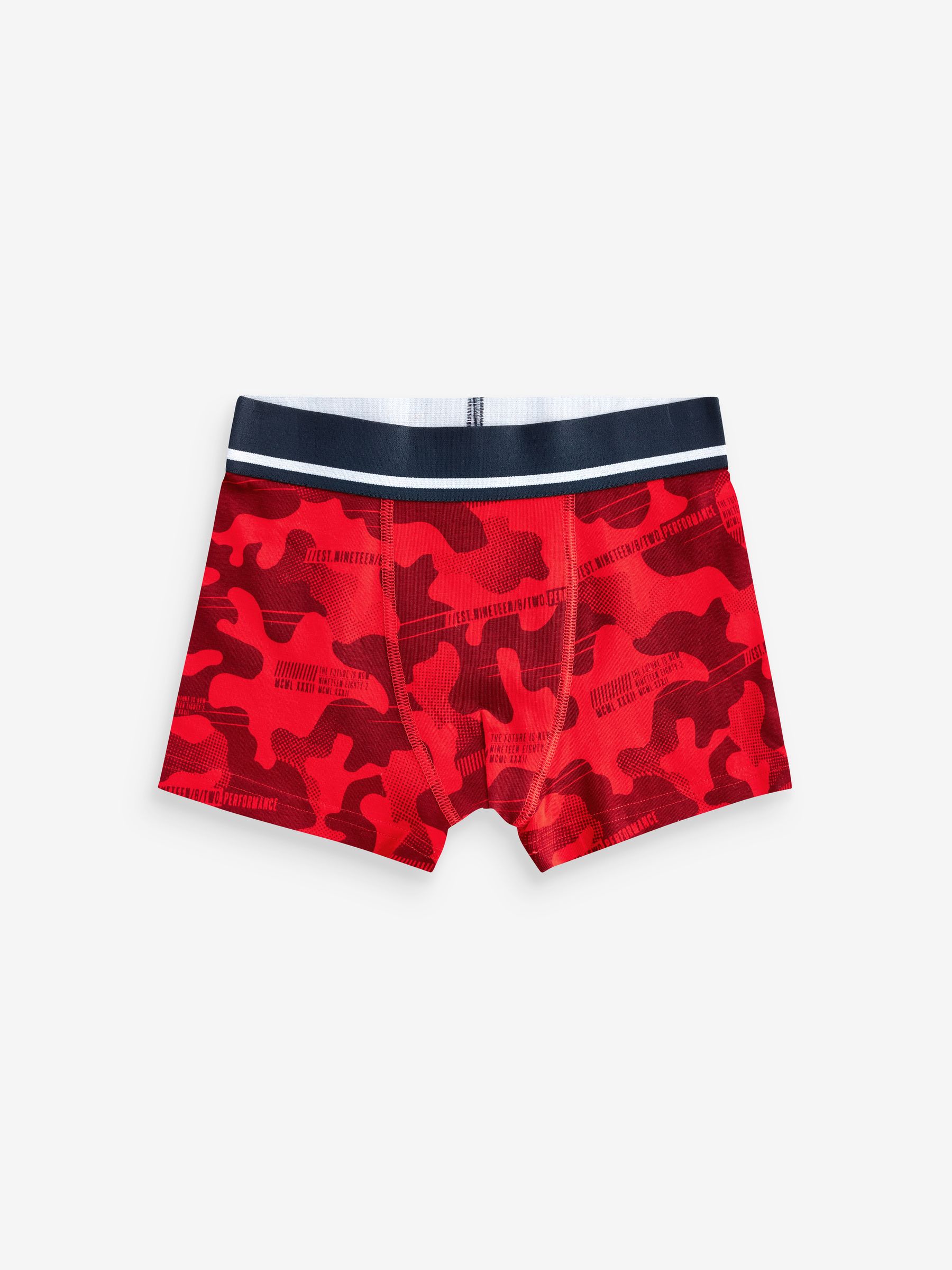 Buy Red Blue Camoflague Trunks 7 Pack (3-16yrs) from the Next UK online ...