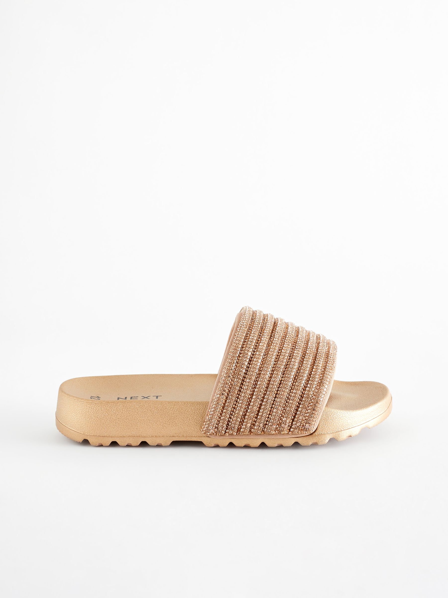 Buy Rose Gold Glitter Sliders from Next Ireland