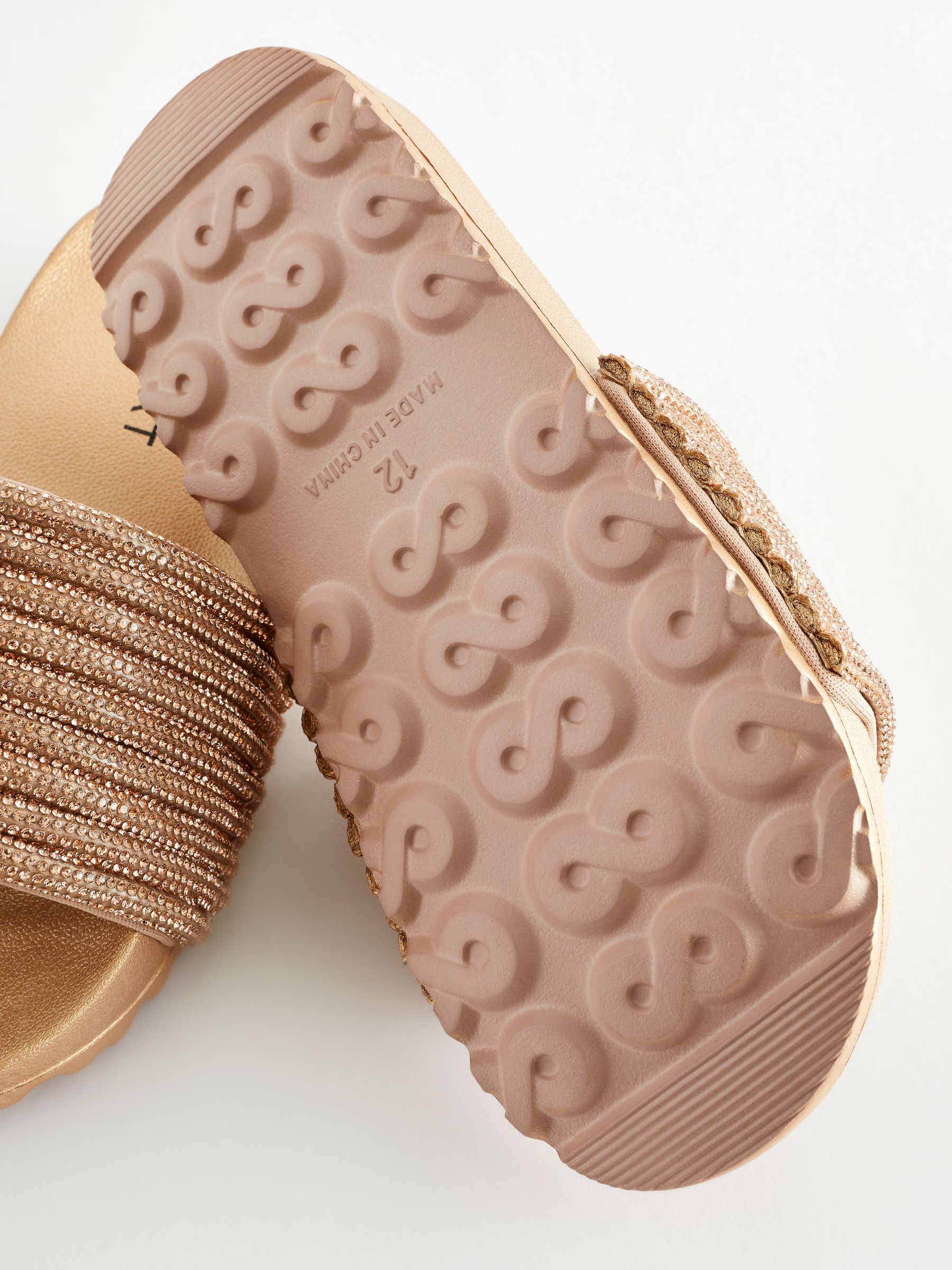 Buy Rose Gold Glitter Sliders from Next Ireland