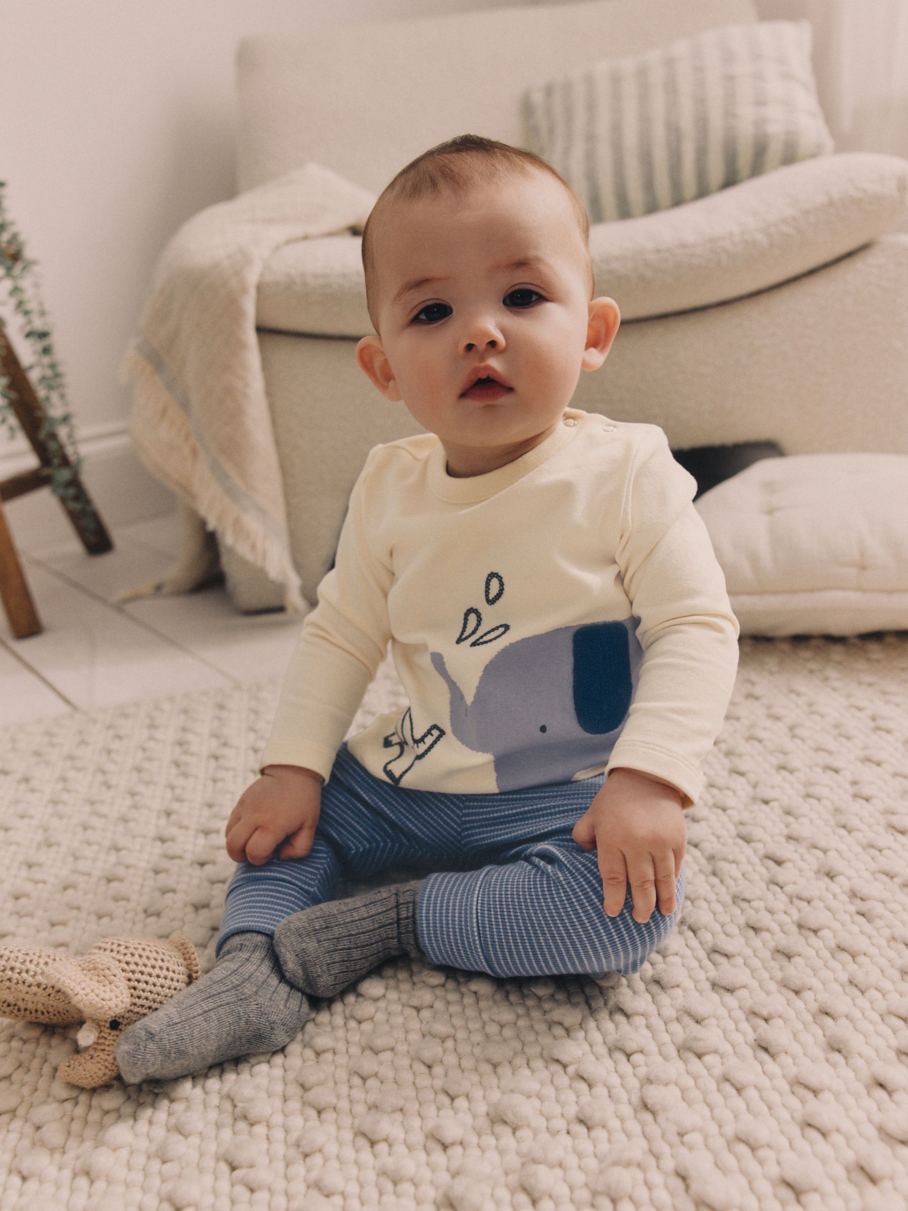 Buy Blue Elephant Baby Top And Leggings Set from Next Australia