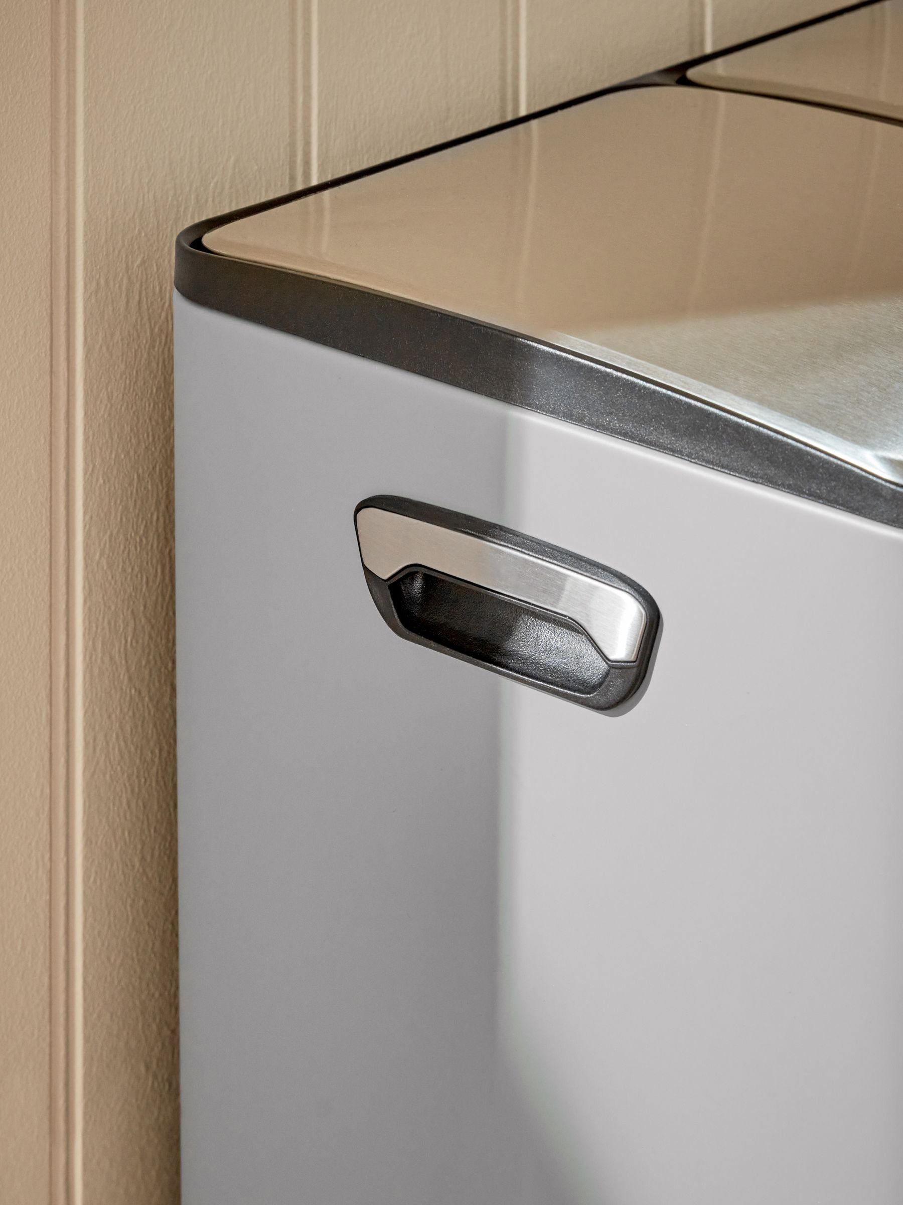 Buy Charcoal Grey 40L 3 compartment Recycling Soft Close Pedal Bin from ...