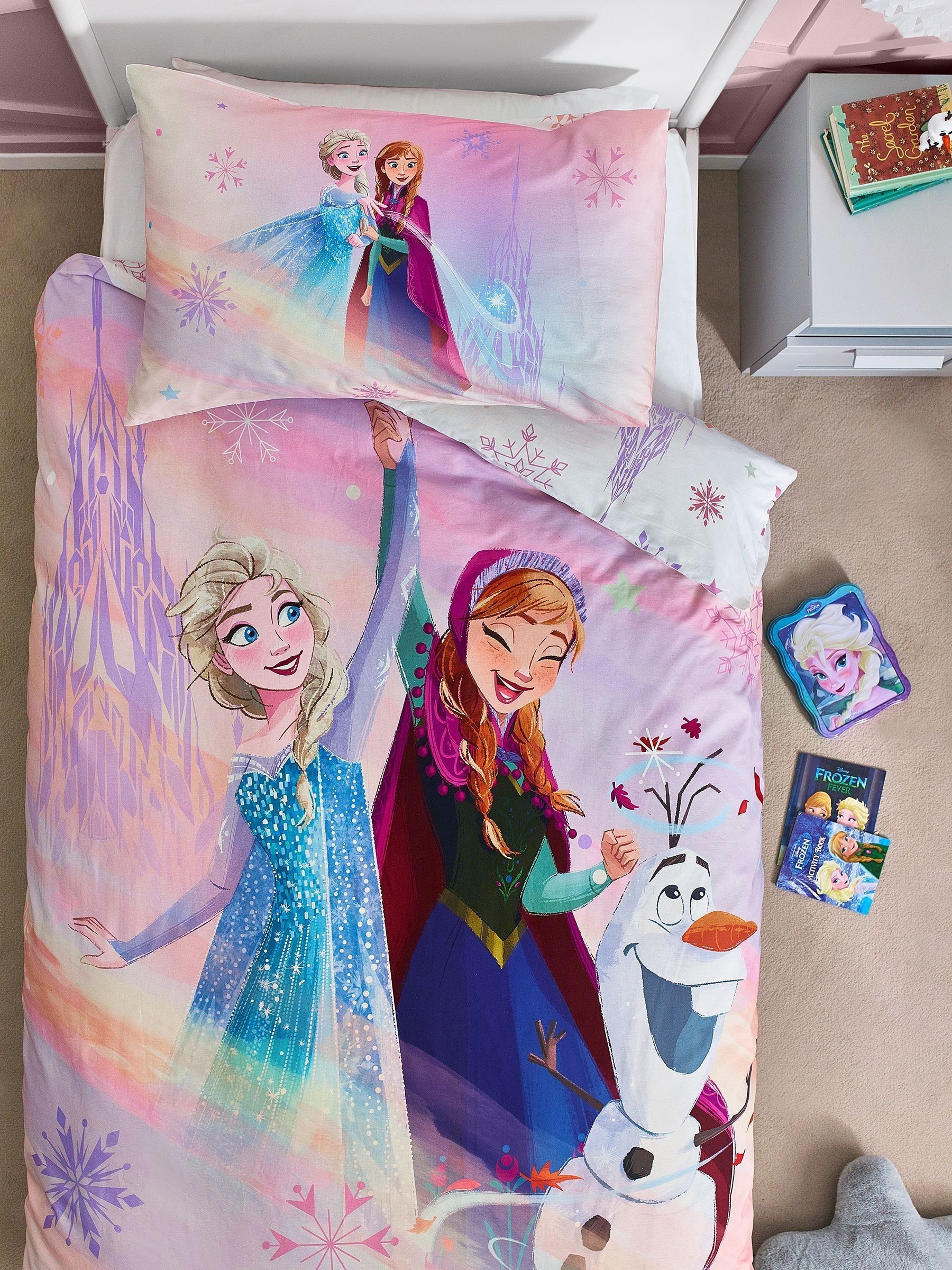 Buy Disney Frozen Pink 100 Cotton Duvet Cover and Pillowcase Set from the Next UK online shop