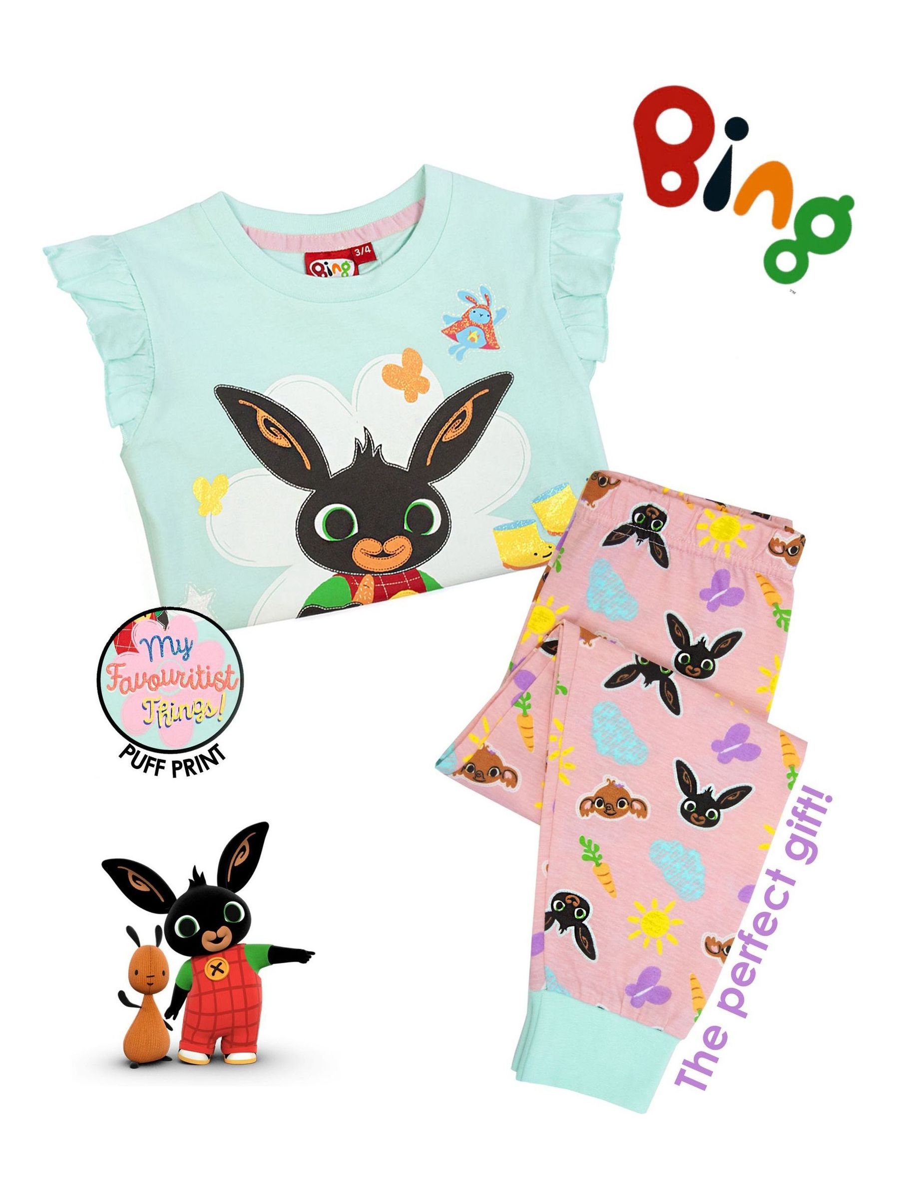 Buy Vanilla Underground Green Bing Bunny Long Leg 100% Cotton Pyjamas ...