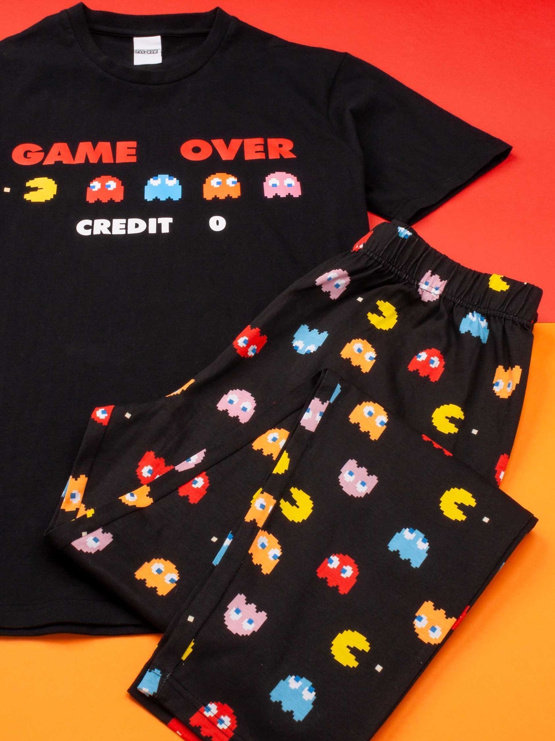 Buy Vanilla Underground Black Pacman Long Leg Pyjamas from the Next UK ...