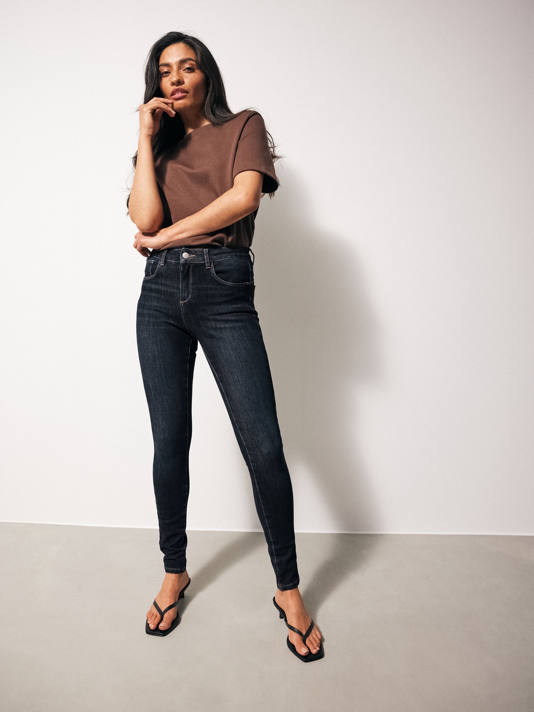 Buy Dark Blue Skinny 360° Stretch Jeans from the Next UK online shop