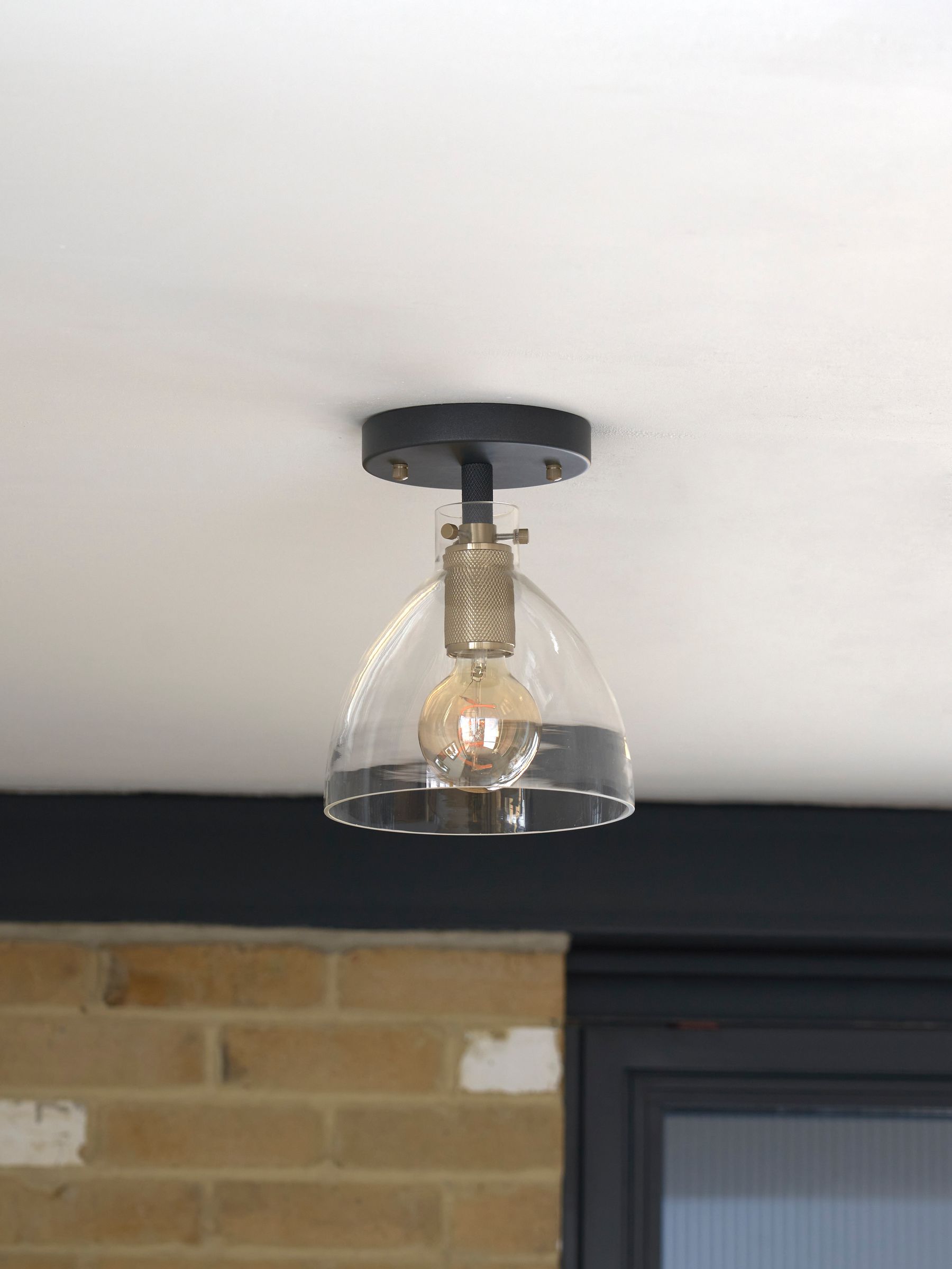 Buy Black Houston Flush Fitting Ceiling Light from the Next UK online shop