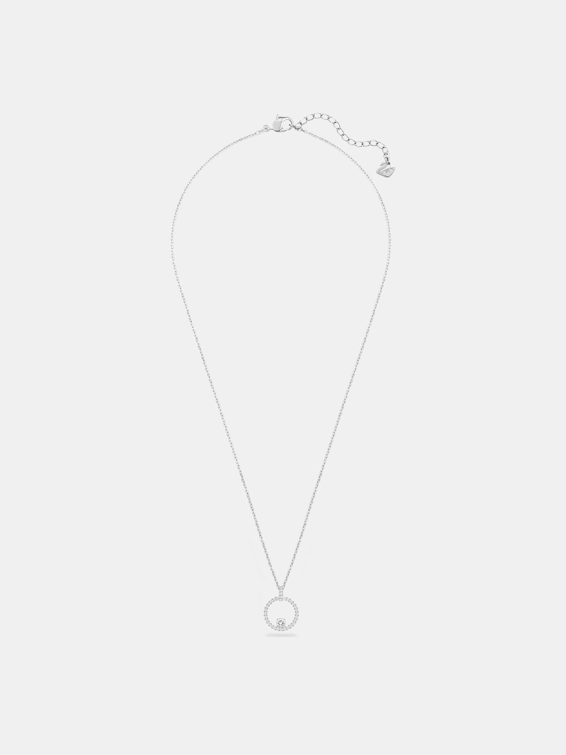 Buy Swarovski Silver Tone Rhodium Plated Creativity Circle Pendant from ...