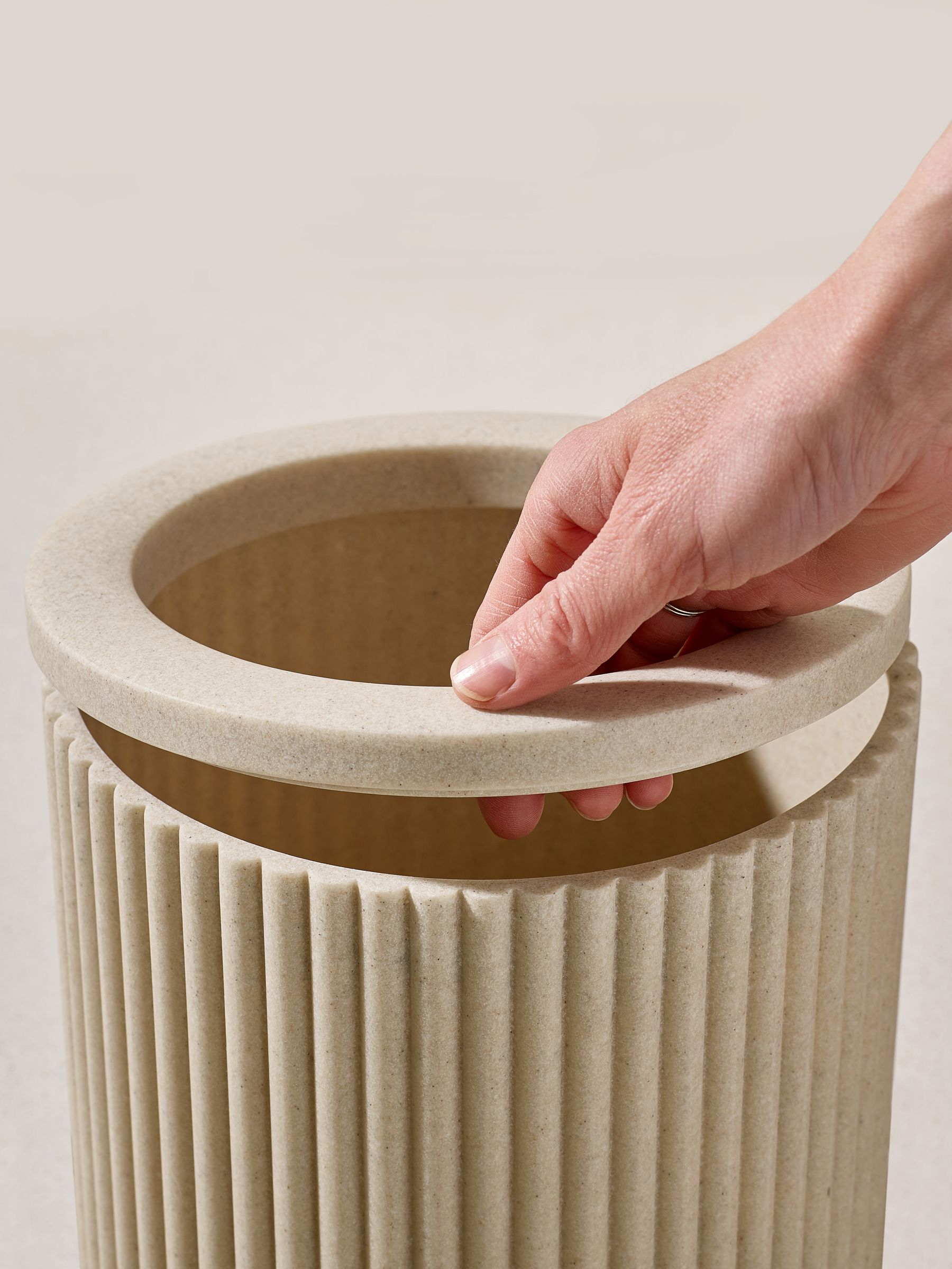 Buy Natural Resin Ribbed Bin from the Next UK online shop