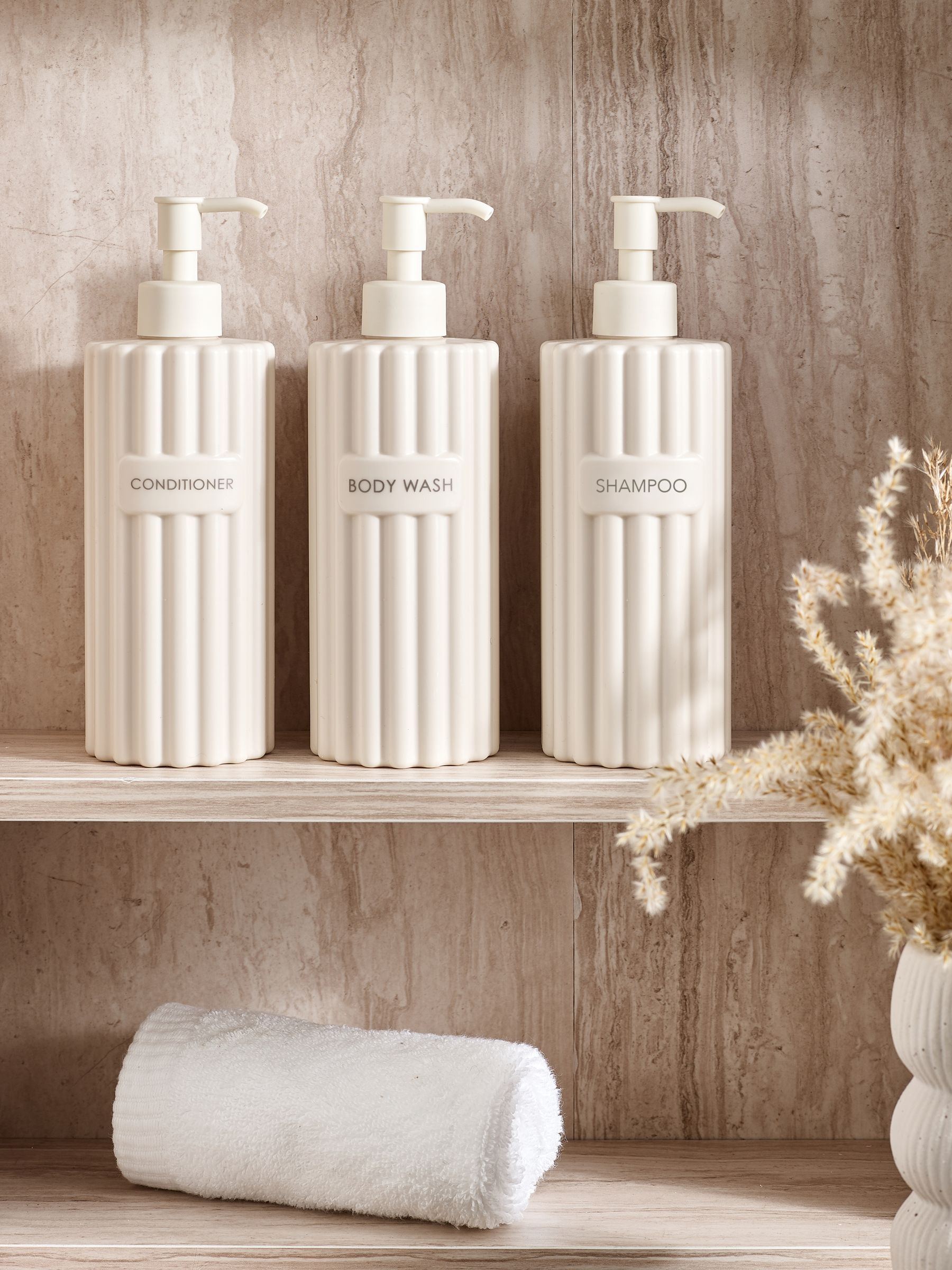 Buy Natural Rib Reusable Dispenser Bottles from the Next UK online shop