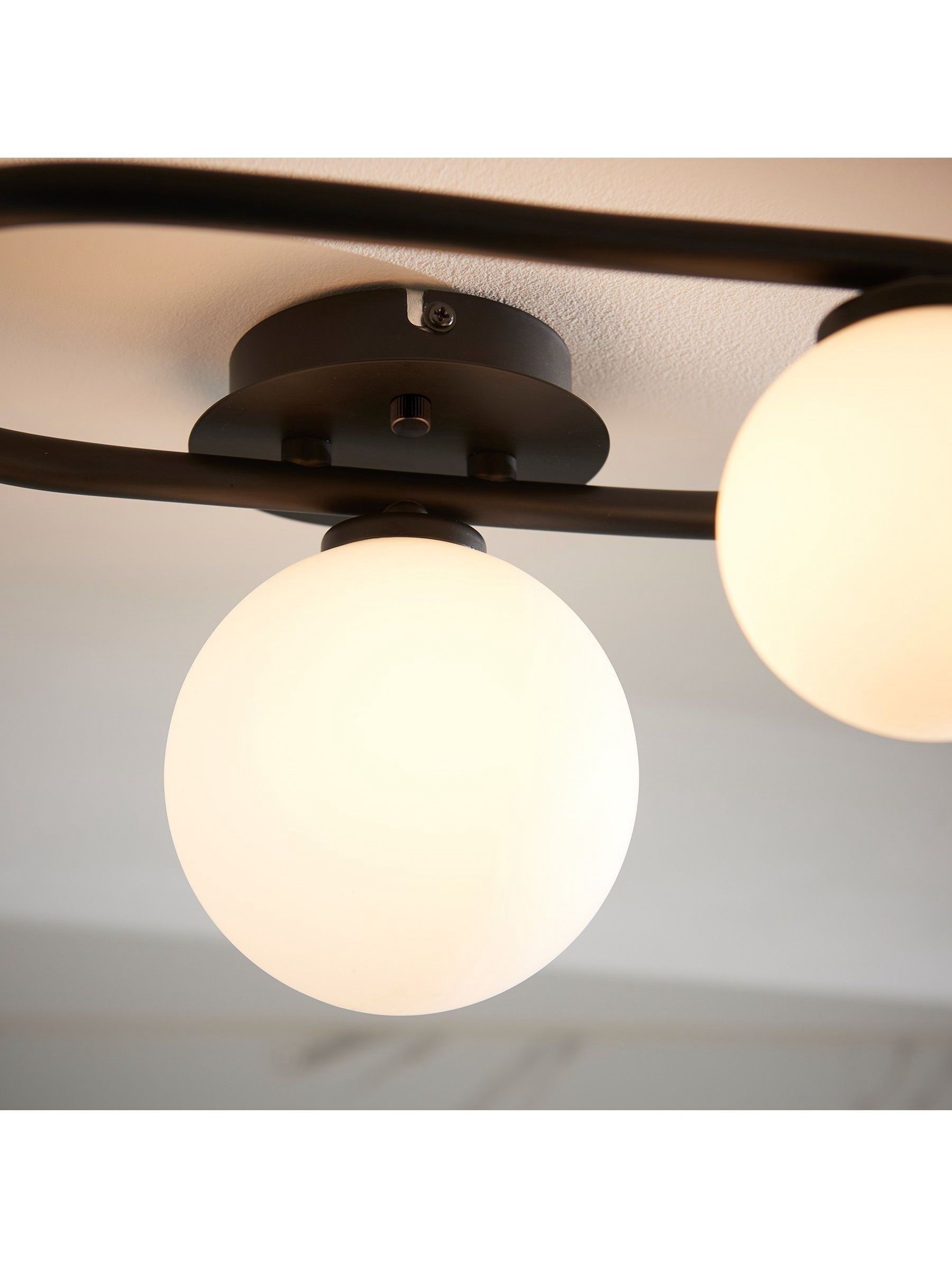 Buy Gallery Home Black Kent 3 Bulb Bathroom Ceiling Light from the Next ...