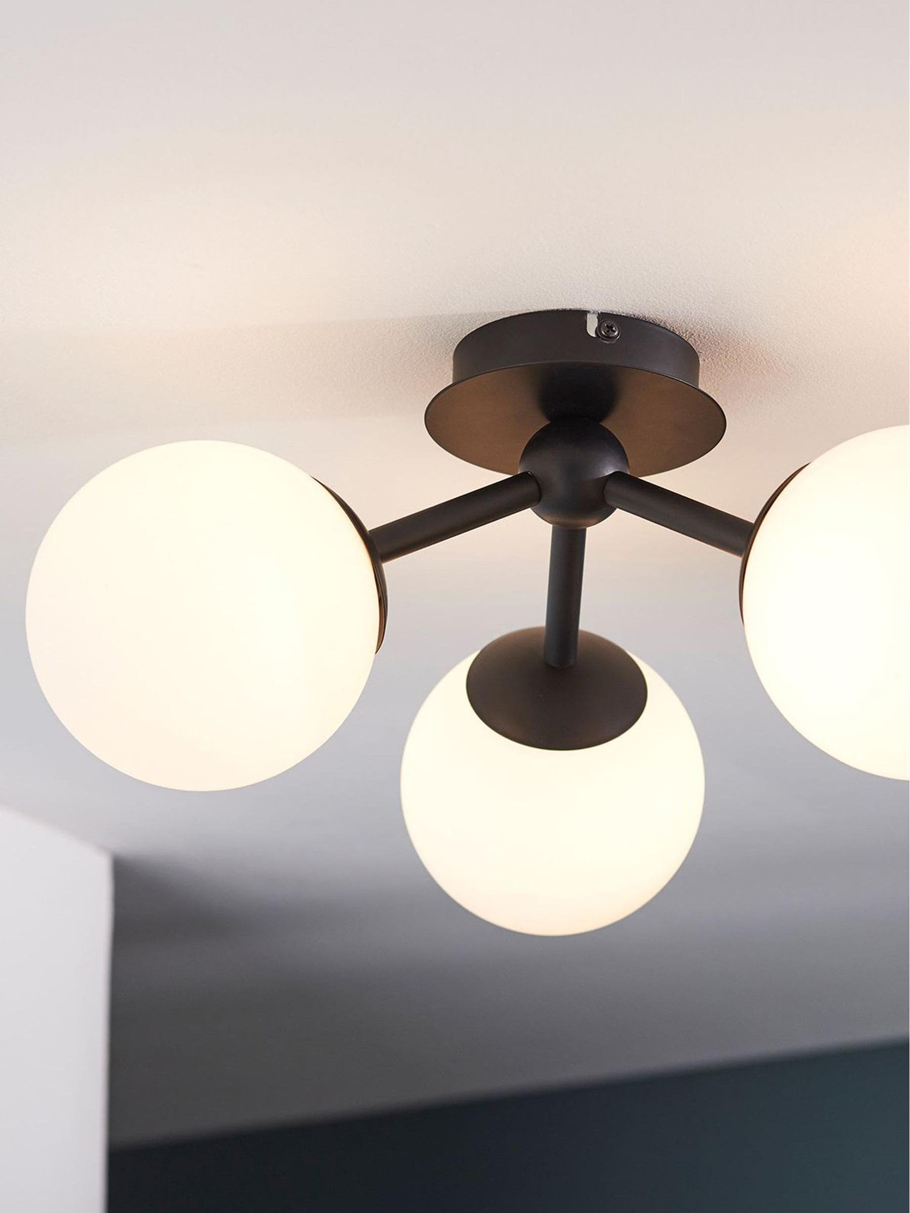 Buy Gallery Home Black Kent 3 Bulb Bathroom Ceiling Light from the Next ...