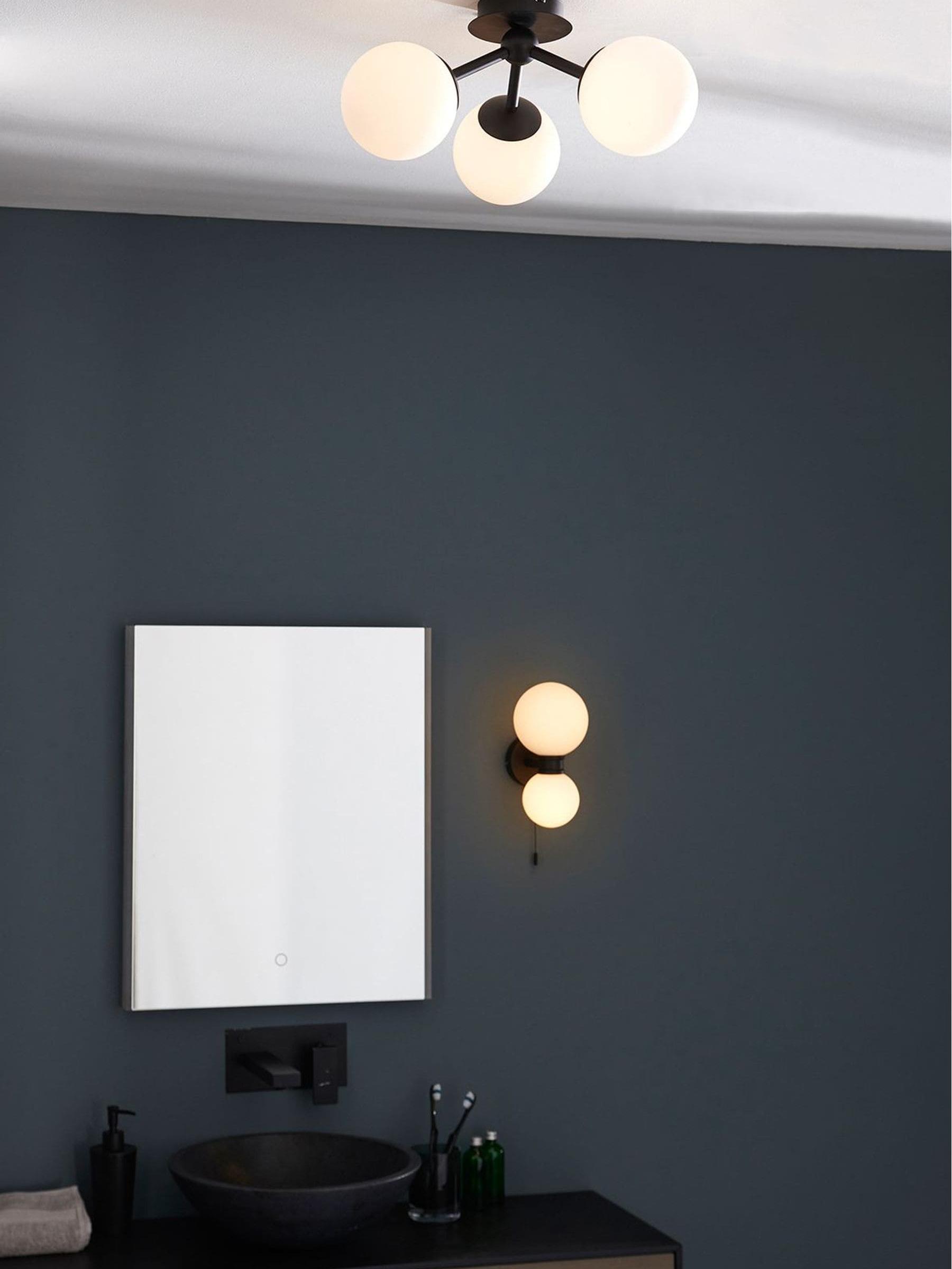Buy Gallery Home Black Kent 3 Bulb Bathroom Ceiling Light from the Next ...