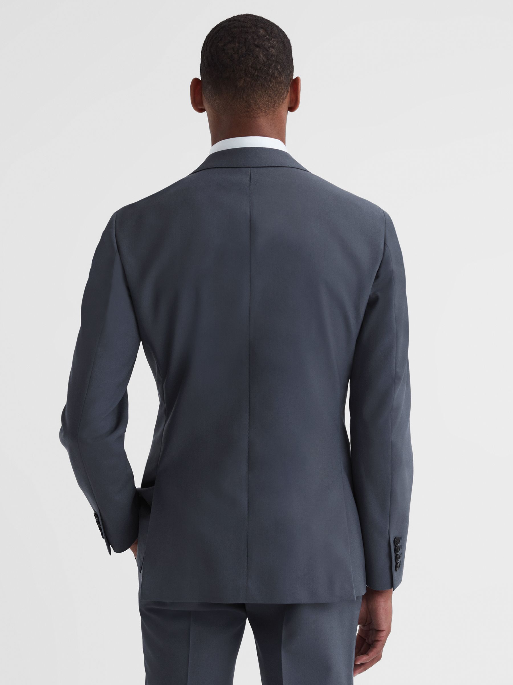 Buy Reiss Airforce Blue Fine Modern Fit Single Breasted Wool Blazer ...