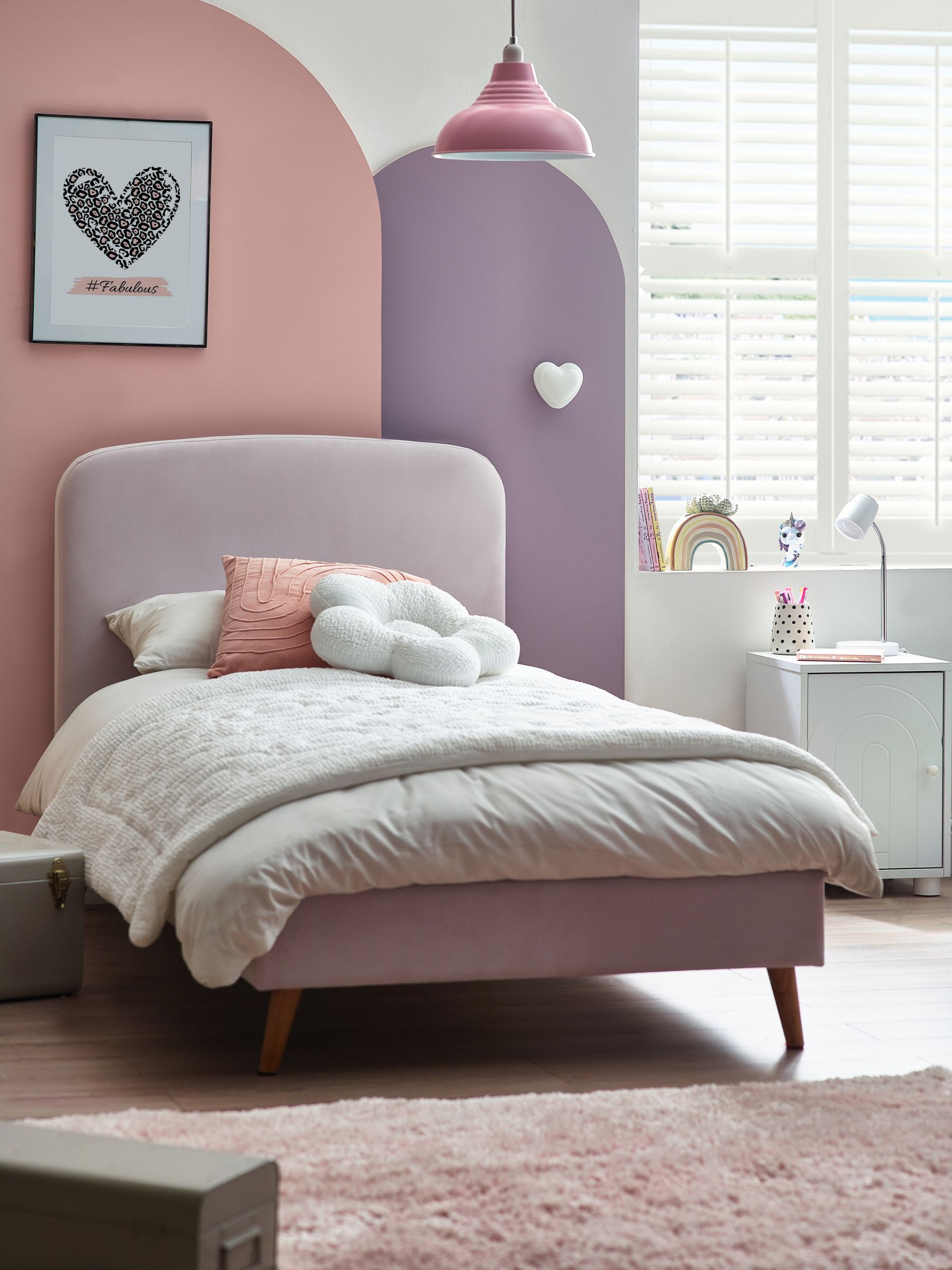 Buy Opulent Velvet Lilac Purple Kids Matson Standard Upholstered Bed from the Next UK online shop
