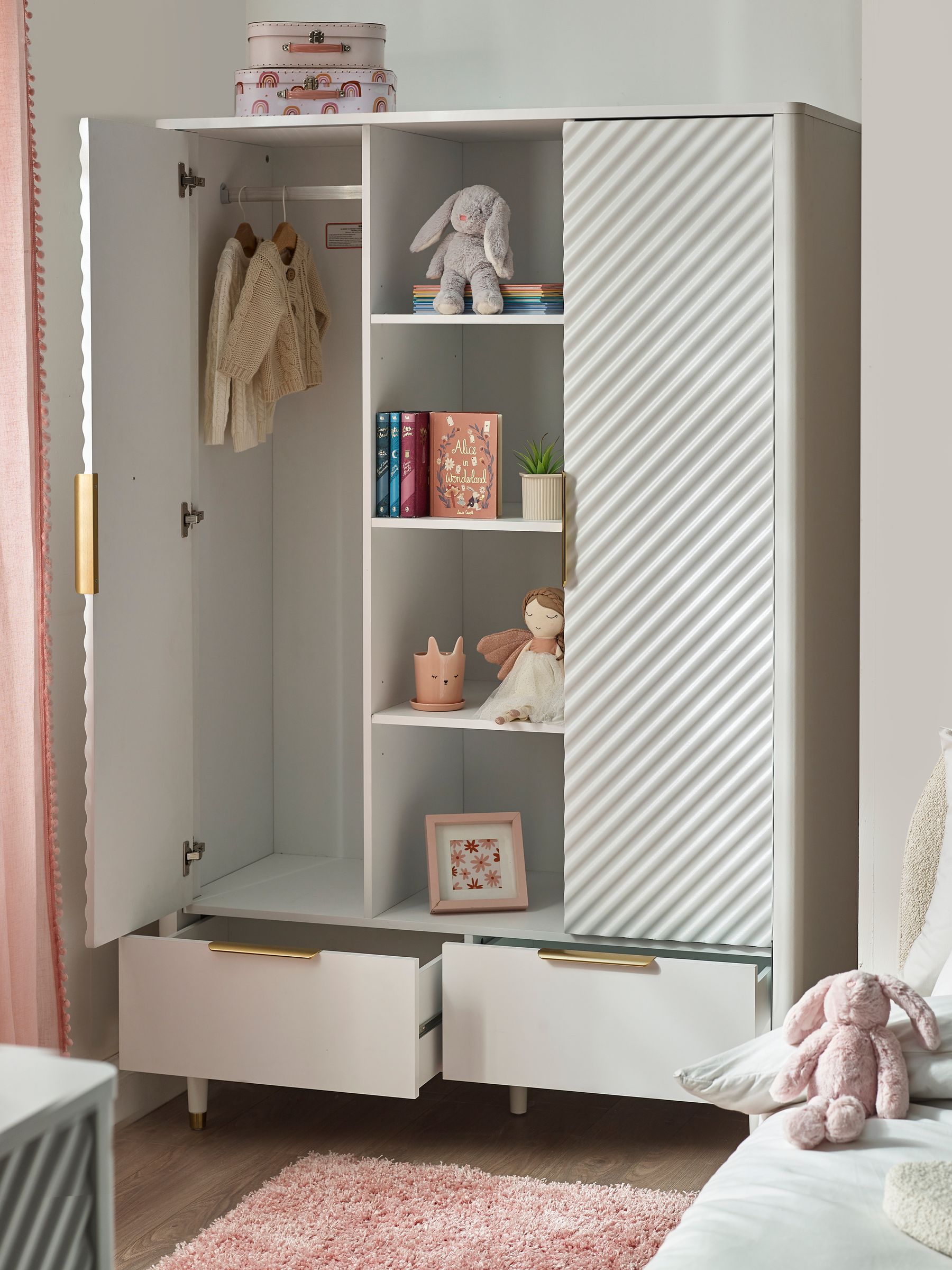White Valencia Junior Kids Wardrobe