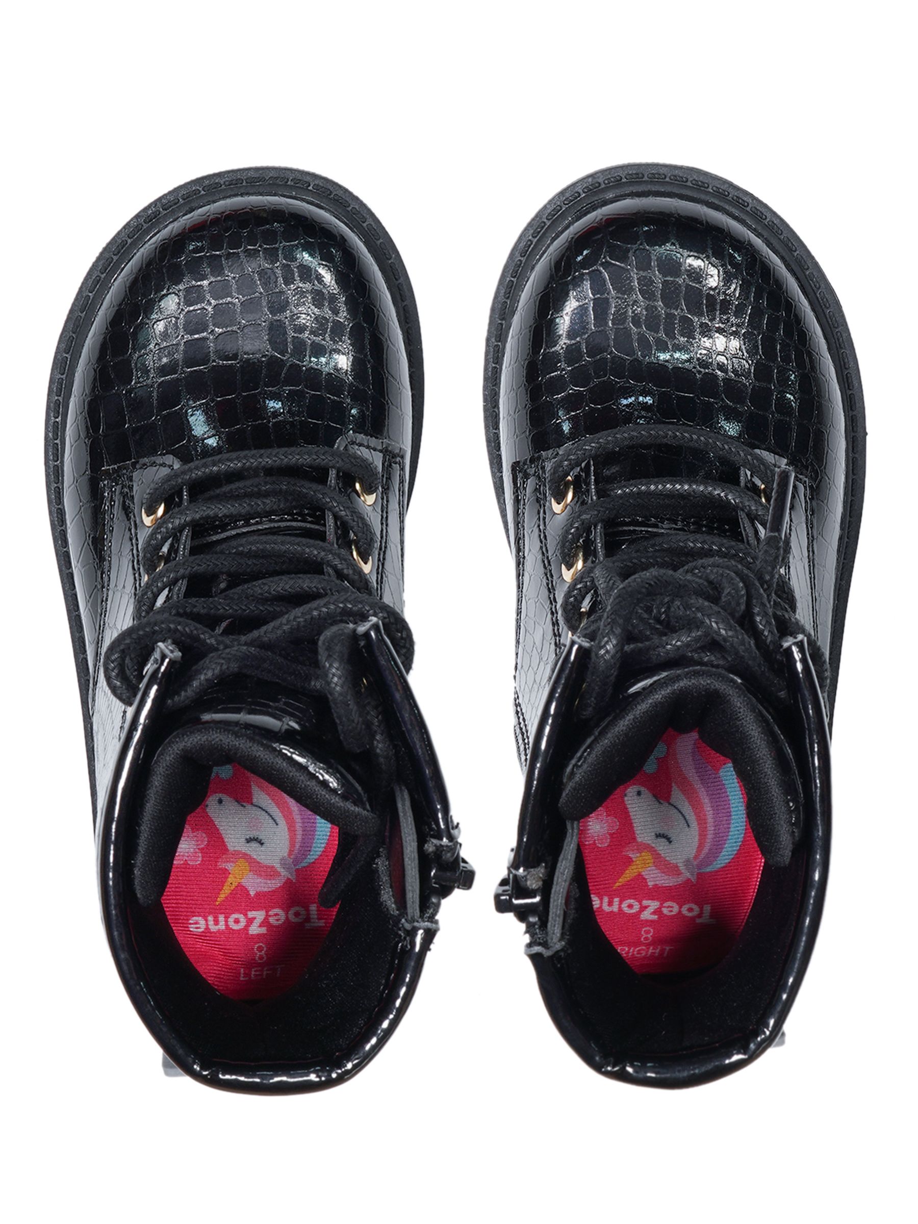 Buy Toezone Black Patent Croc Boots from the Next UK online shop