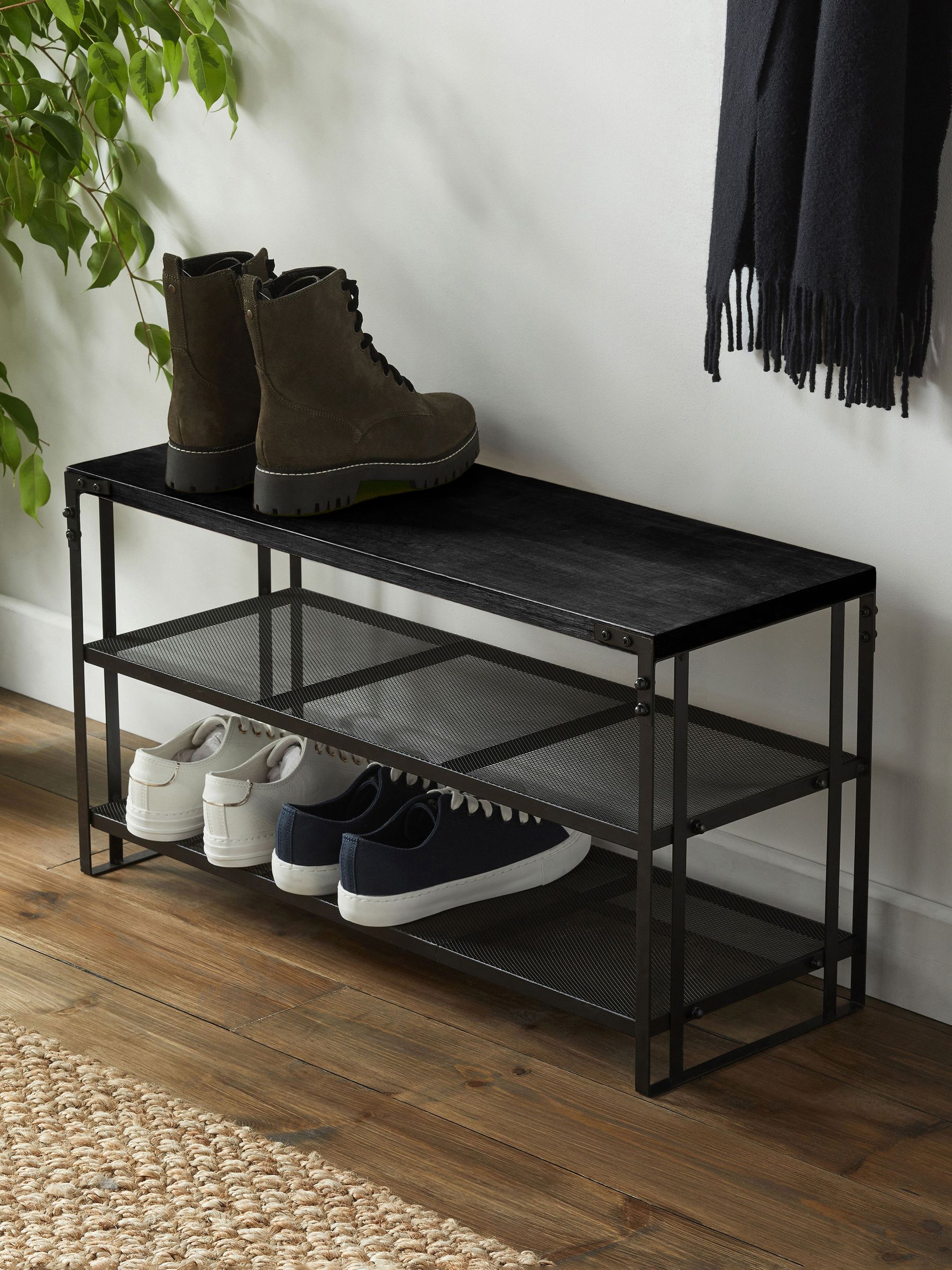 Buy Black Bronx Console 3 Tier Shoe Storage from the Next UK online shop