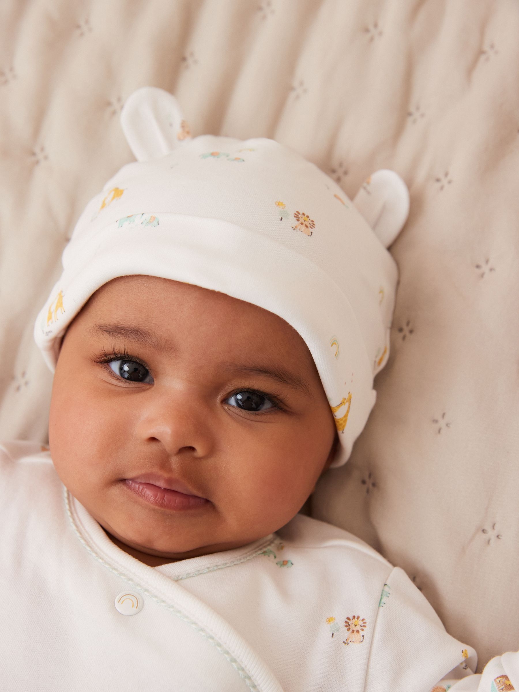 Buy White Born in 2024 100% Cotton Baby Sleepsuit (0-9mths) from the ...