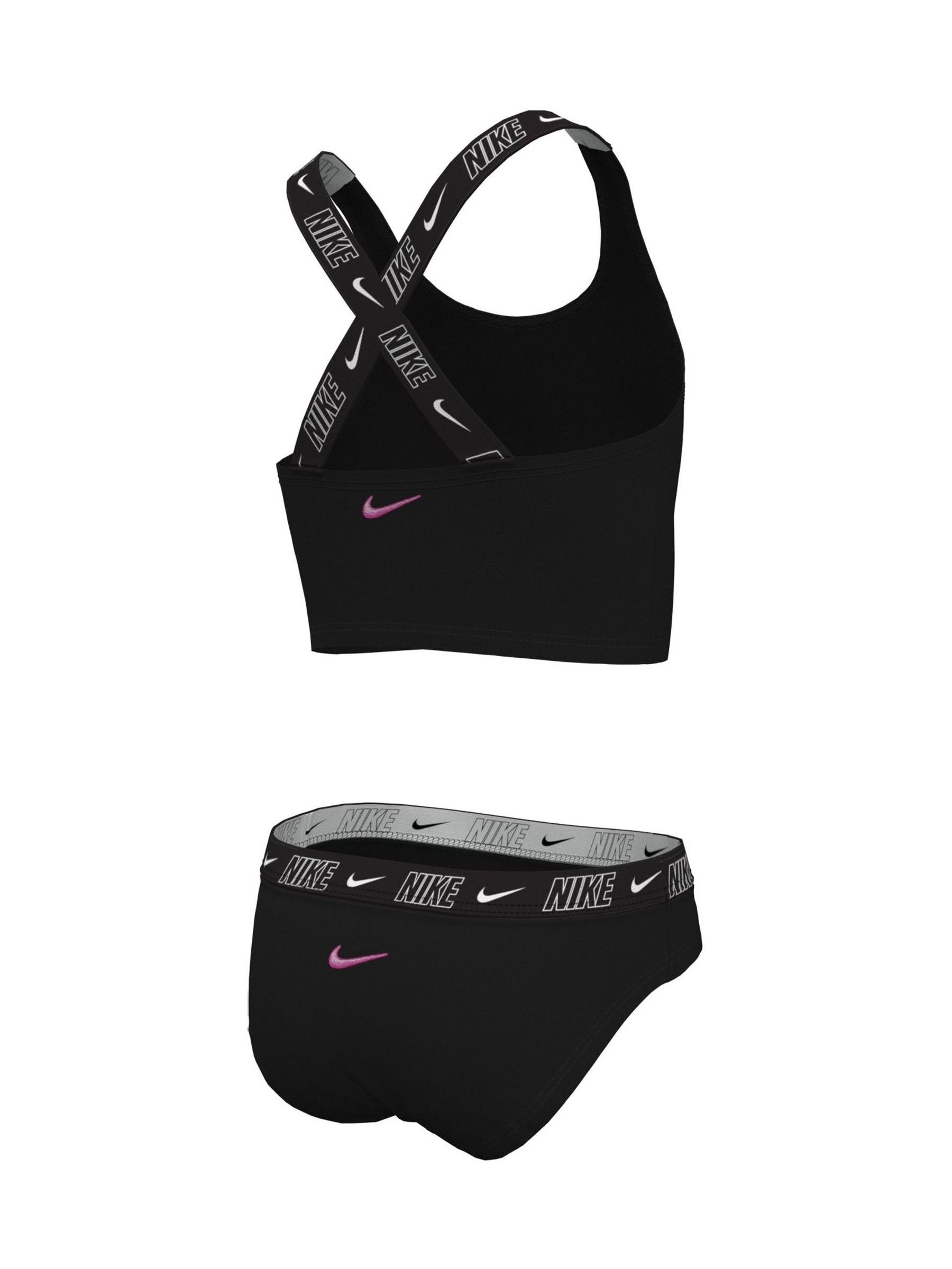 Buy Nike Black Logo Tape Midkini Bikini Set from the Next UK online shop