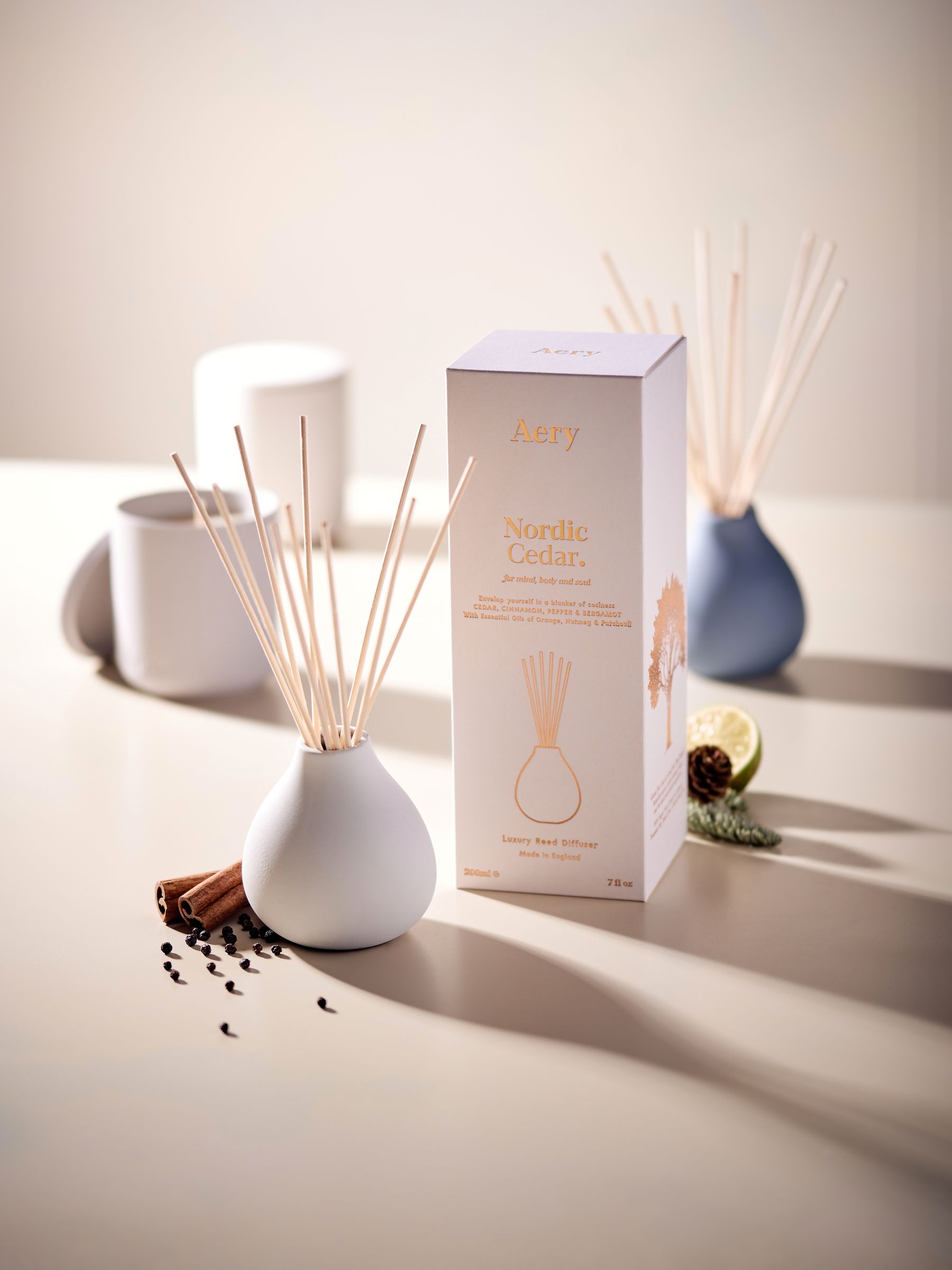 Buy Aery Nordic Cedar 200ml Ceramic Diffuser from the Next UK online shop