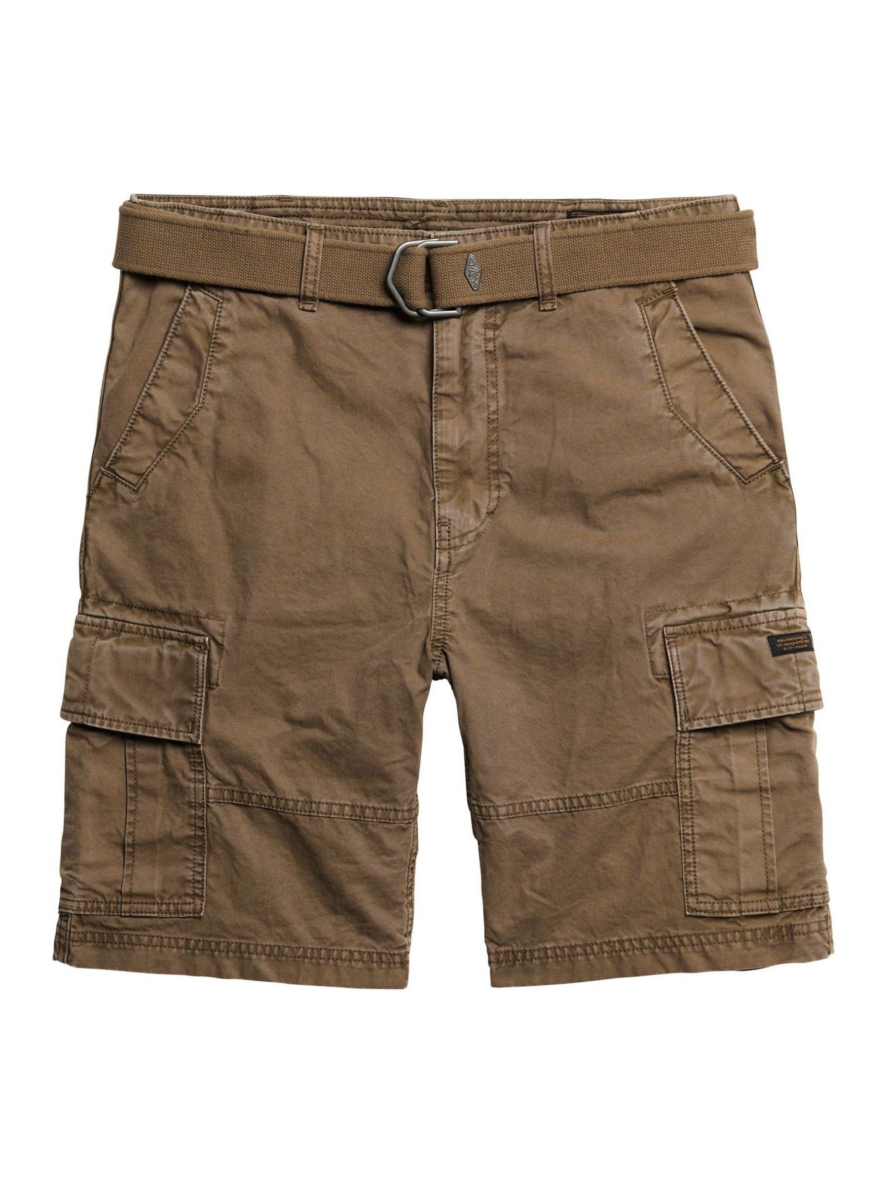 Buy Superdry Brown Heavy Cargo 100% Cotton Shorts from the Next UK ...
