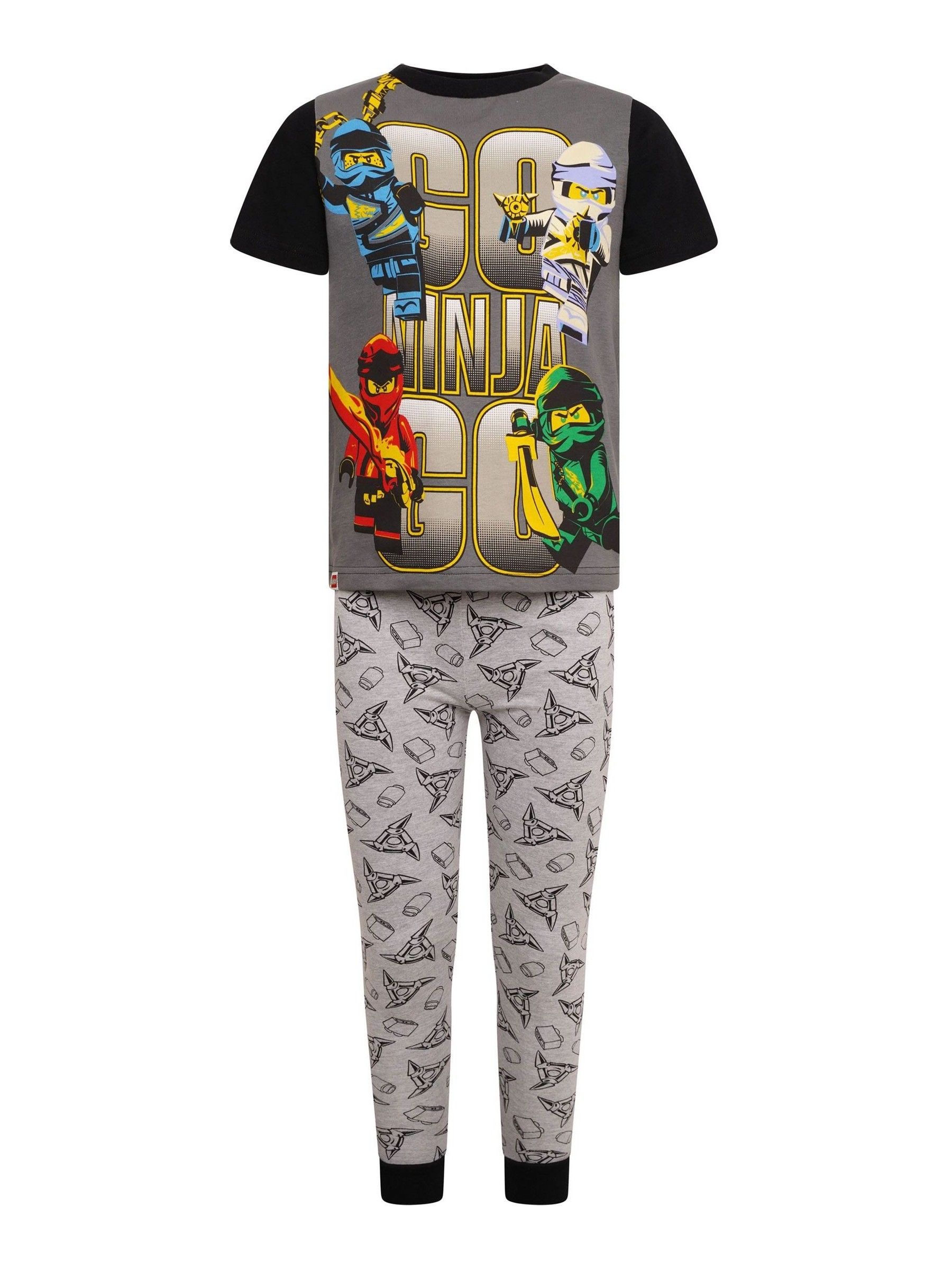 Buy Brand Threads Black Chrome Boys 100% Cotton LEGO Ninjago Pyjamas ...