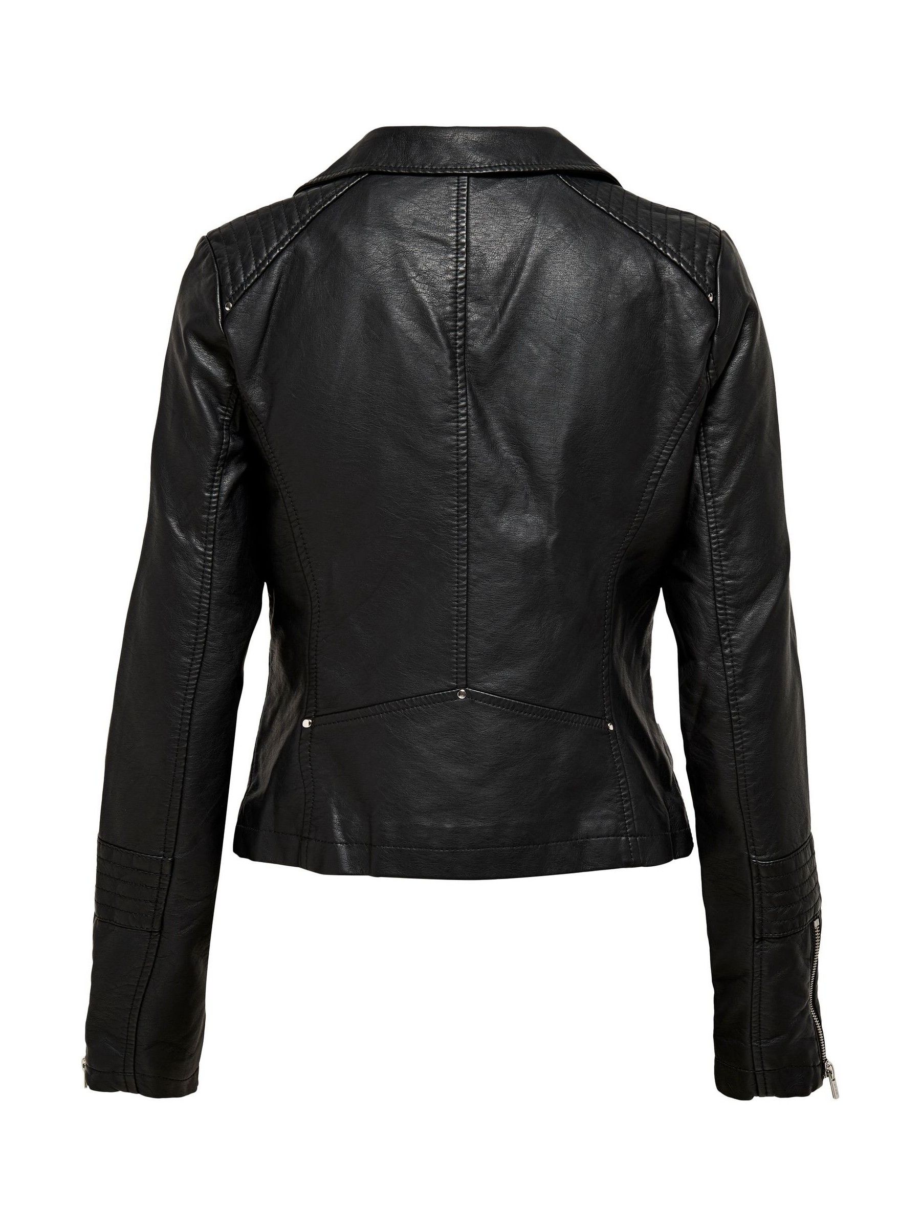 Buy ONLY Black Faux Leather Biker Jacket from Next USA Buy ONLY Black Faux Leather Biker Jacket from Next USA