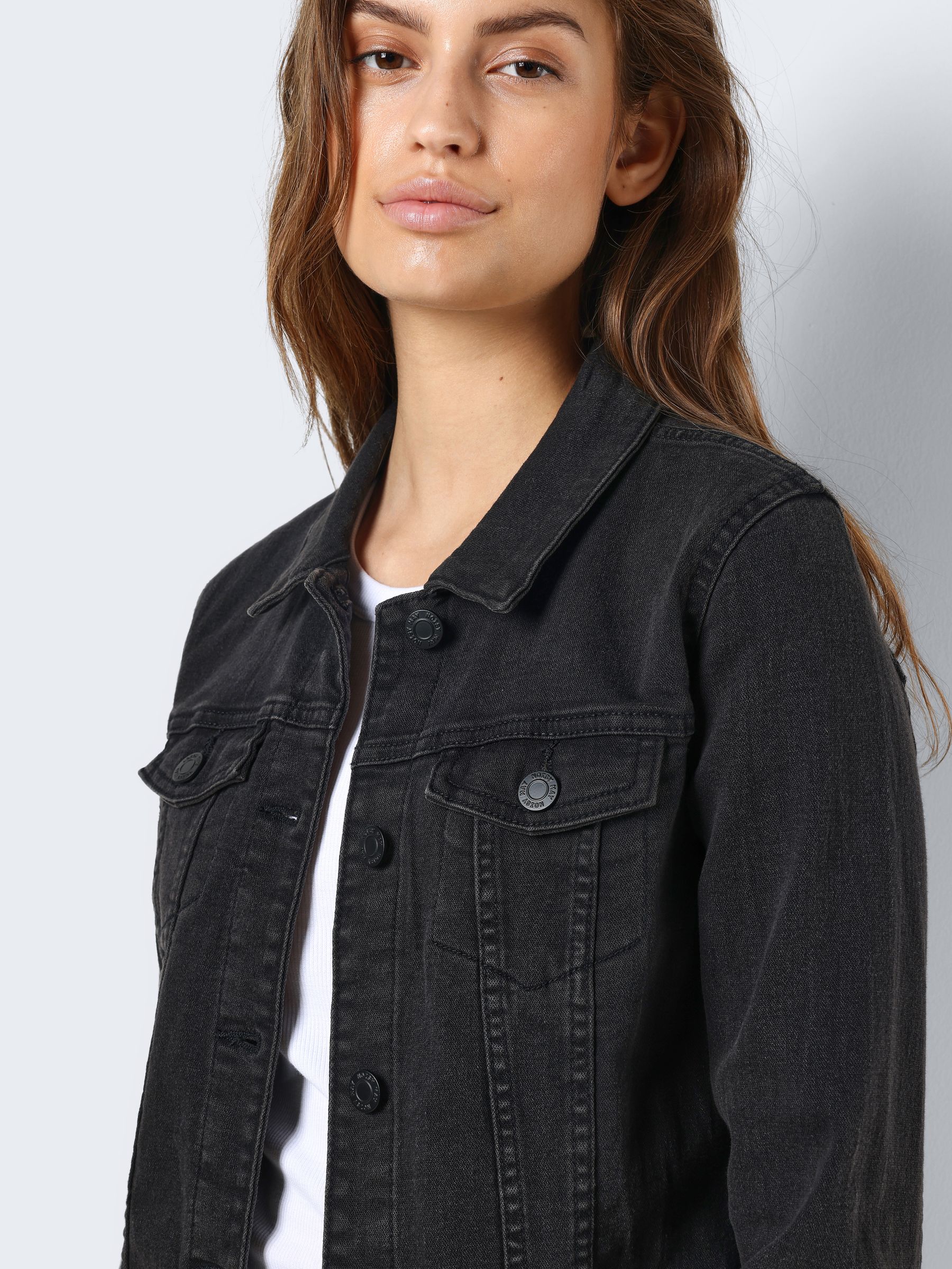 Buy NOISY MAY Black Fitted Denim Jacket from the Next UK online shop