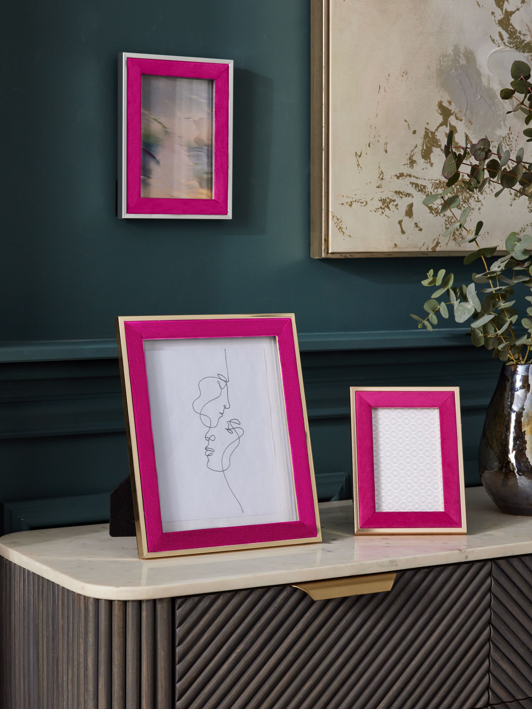 Buy Pink Velvet Picture Frame from the Next UK online shop