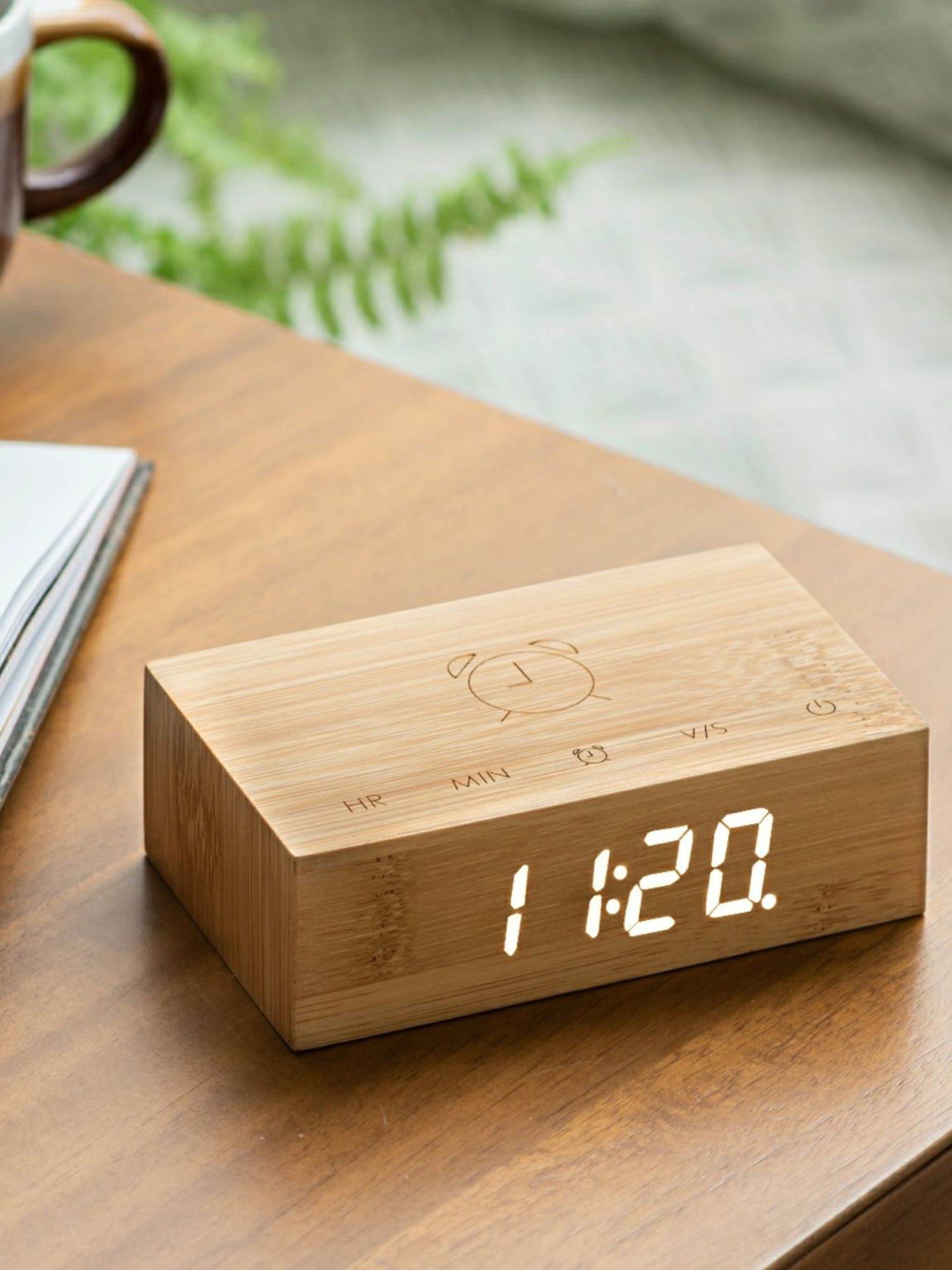 Buy Gingko Wooden Flip Click Alarm Clock from the Next UK online shop