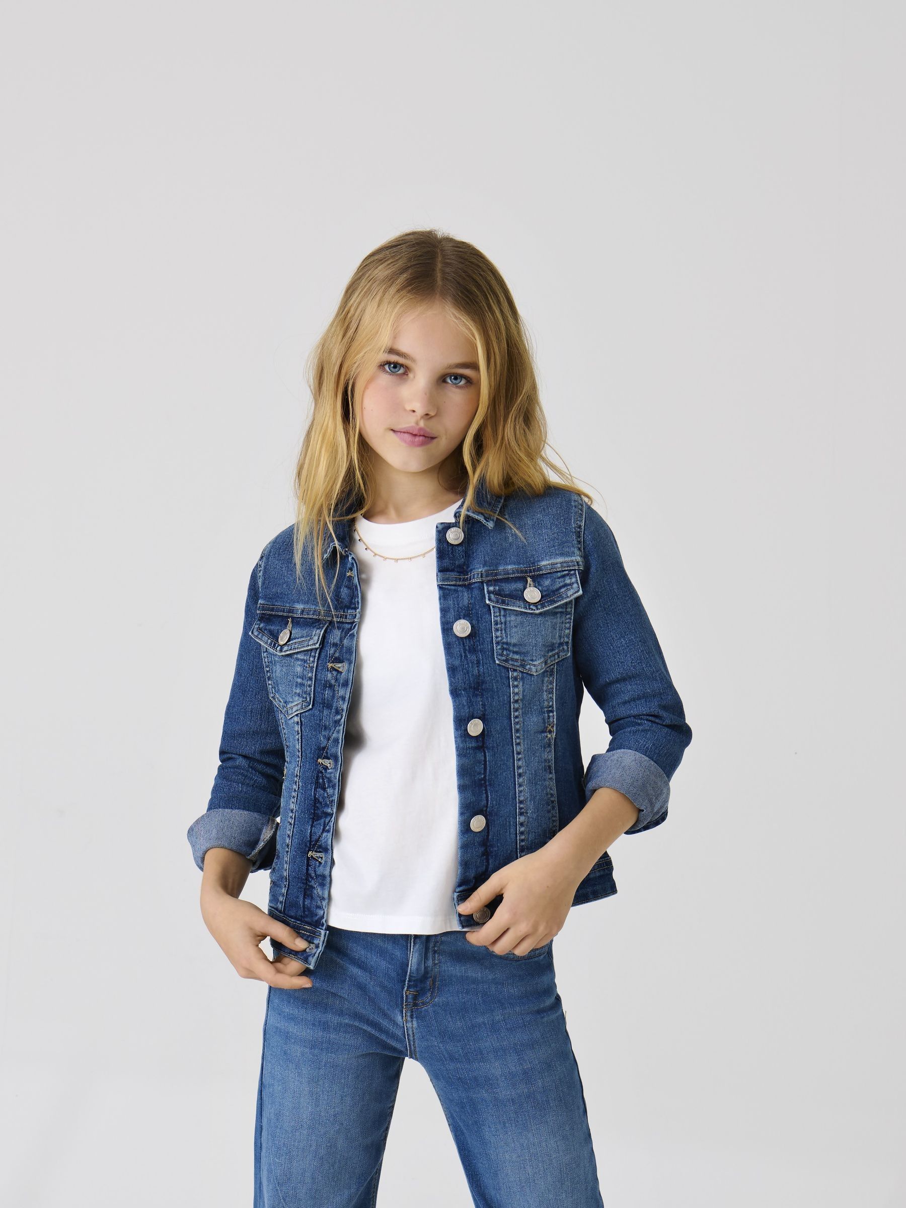 Buy ONLY KIDS Blue Denim Jacket from the Next UK online shop