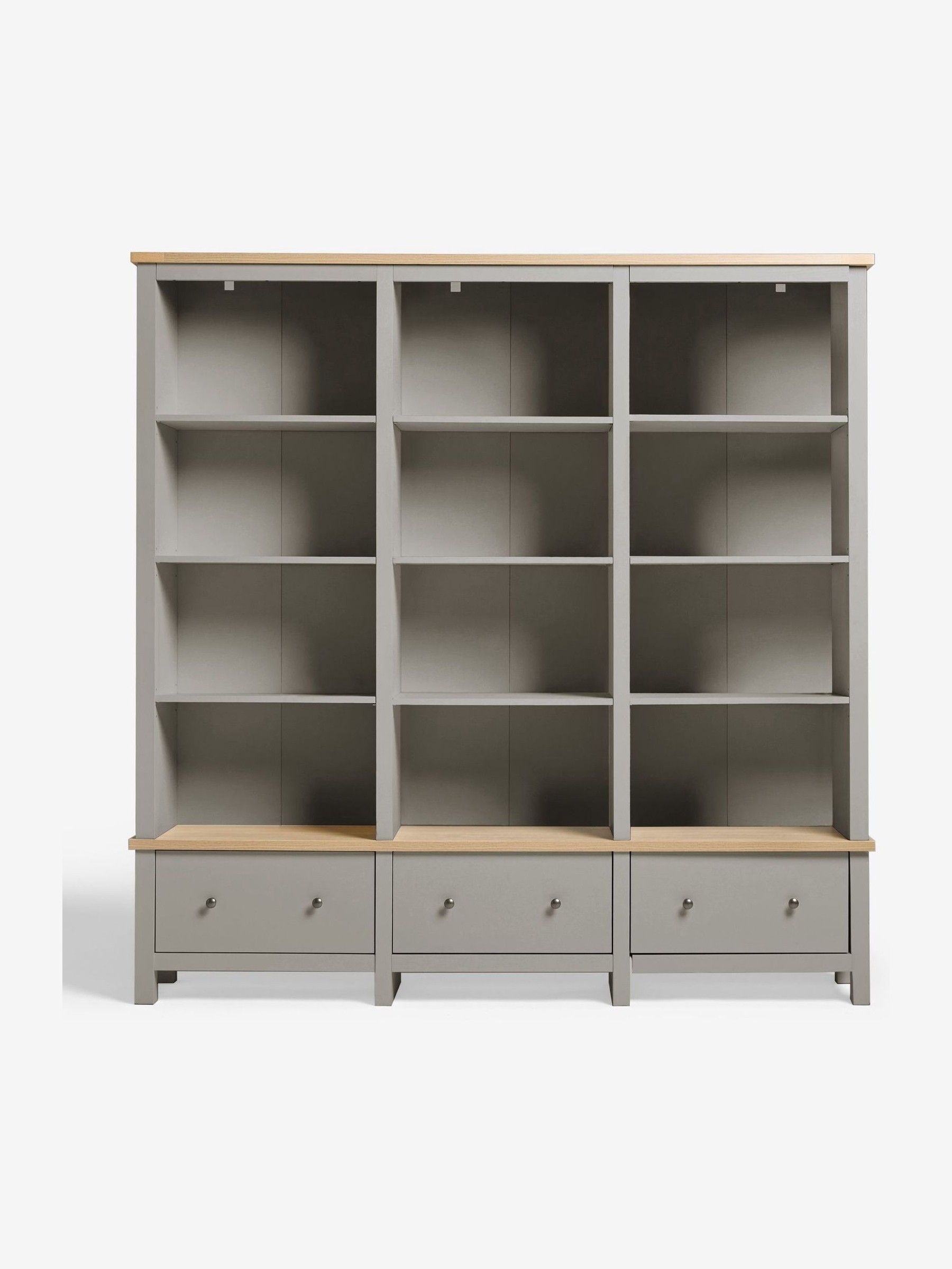 Buy Dove Grey Malvern Oak Effect Bookcase Shelf from the Next UK online ...
