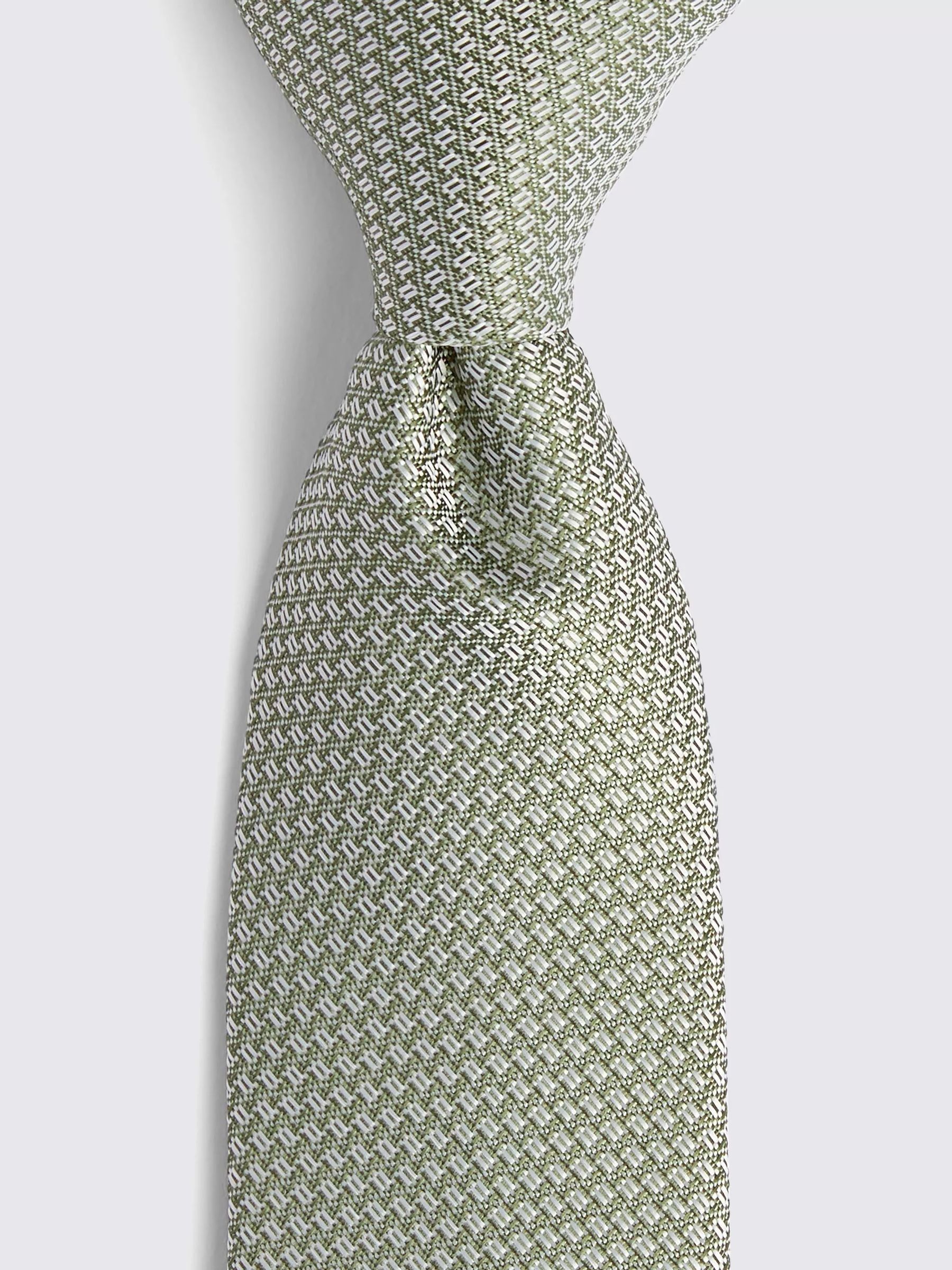 Buy MOSS Sage Textured Tie from the Next UK online shop
