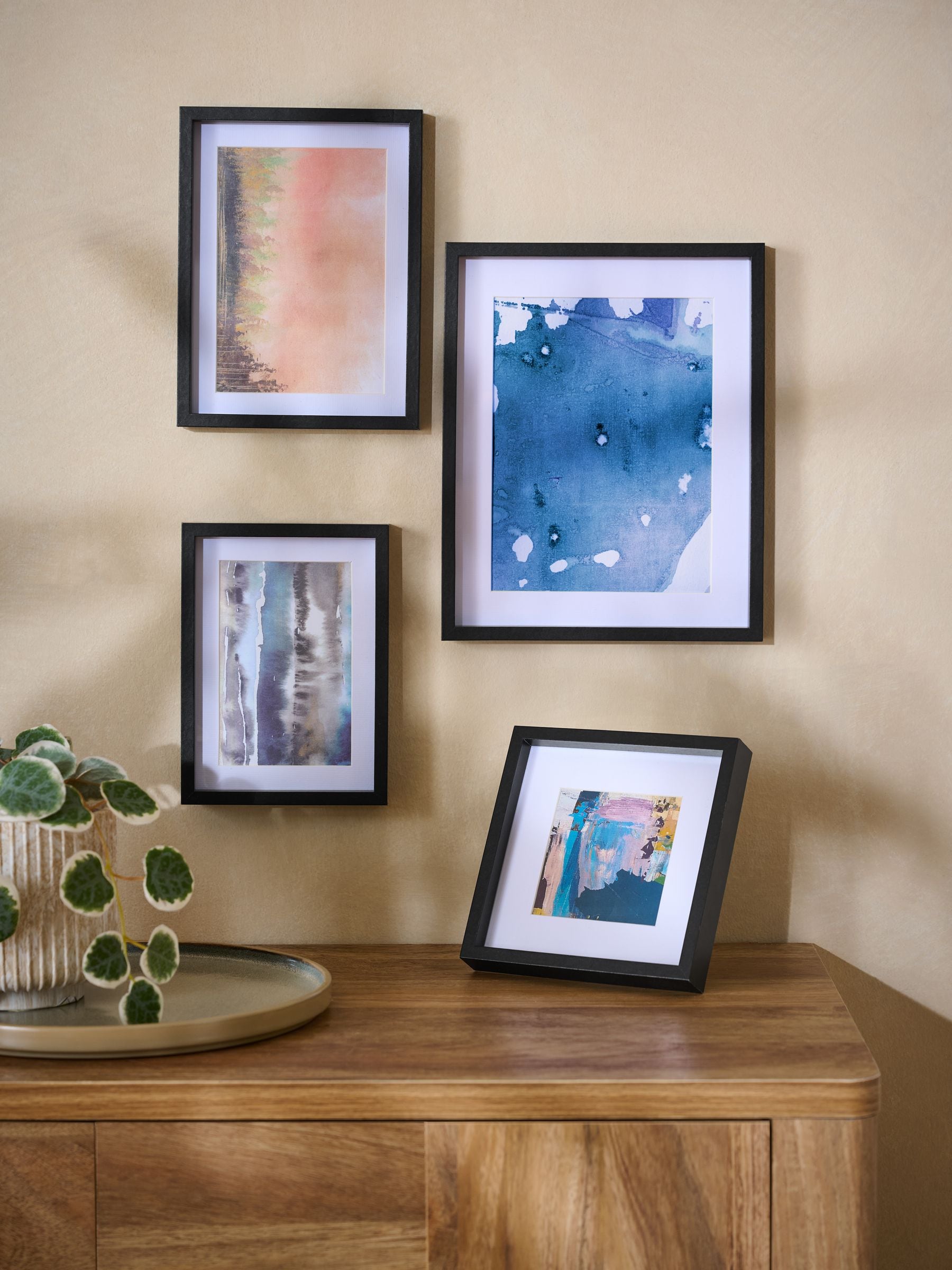 Set of 2 Black Parker Photo Frames