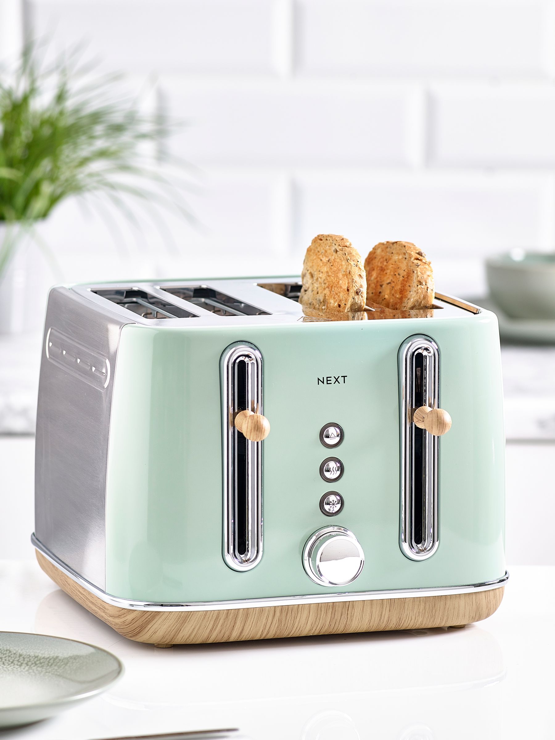 Buy Sage Green 4 Slice Malvern Toaster from the Next UK online shop