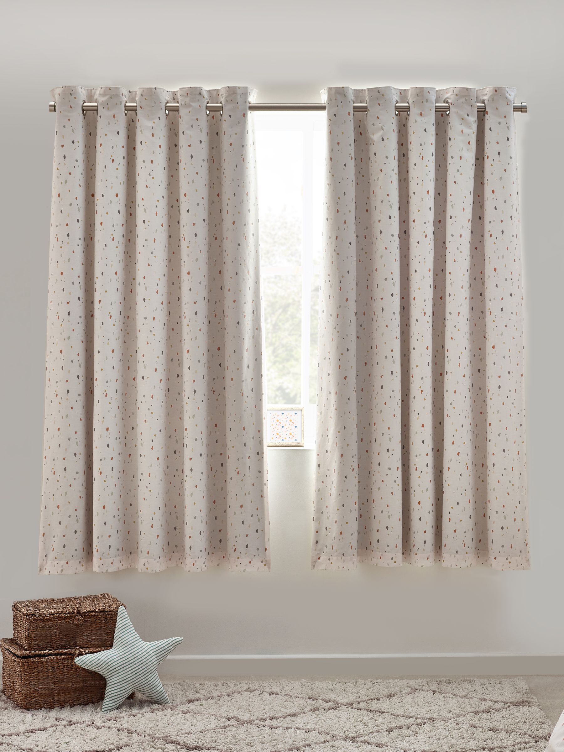 Buy Natural Terrazzo Eyelet Blackout Curtains from the Next UK online shop