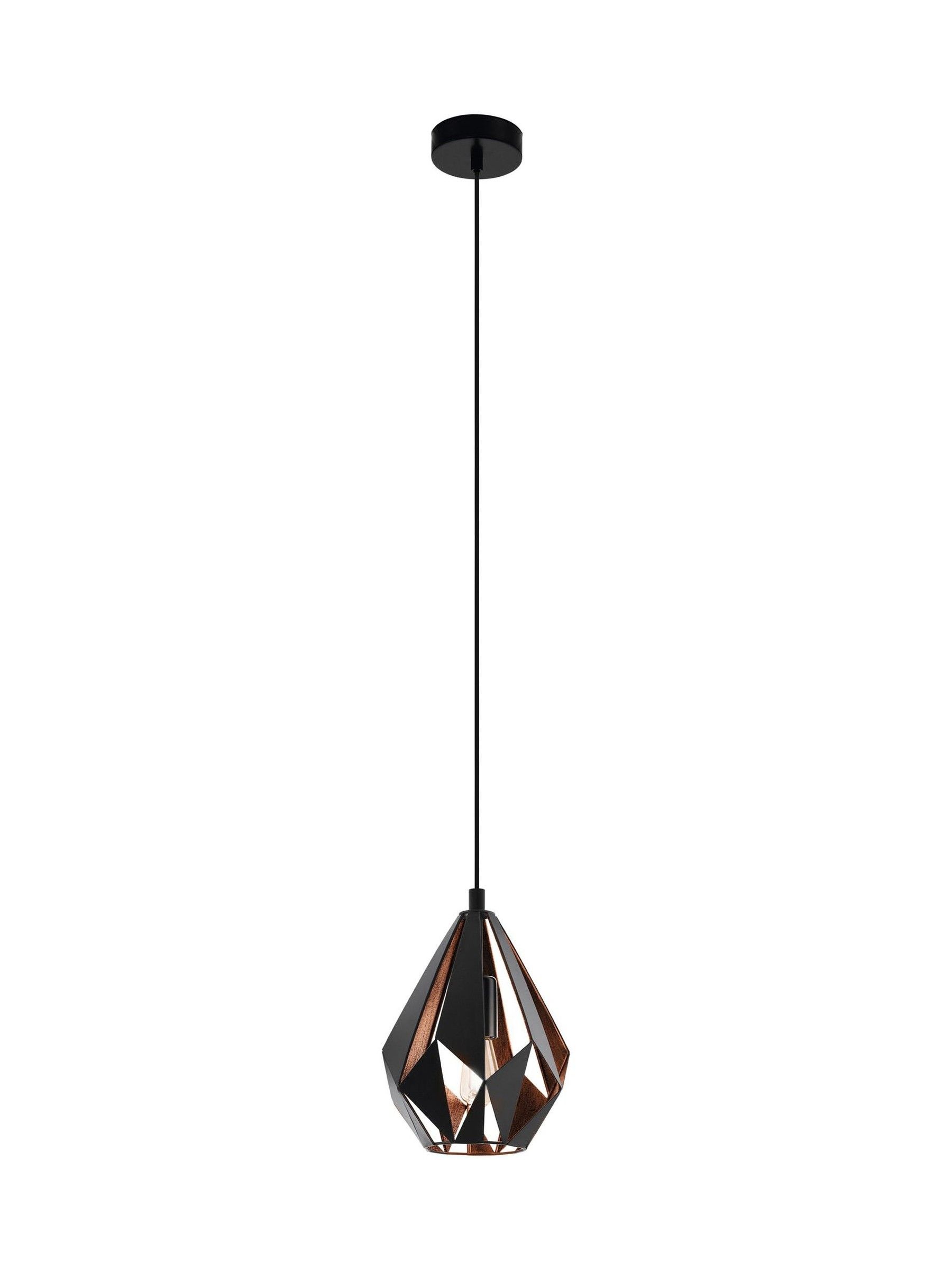 Buy Eglo Black Carlton Single Pendant Ceiling Light from the Next UK ...
