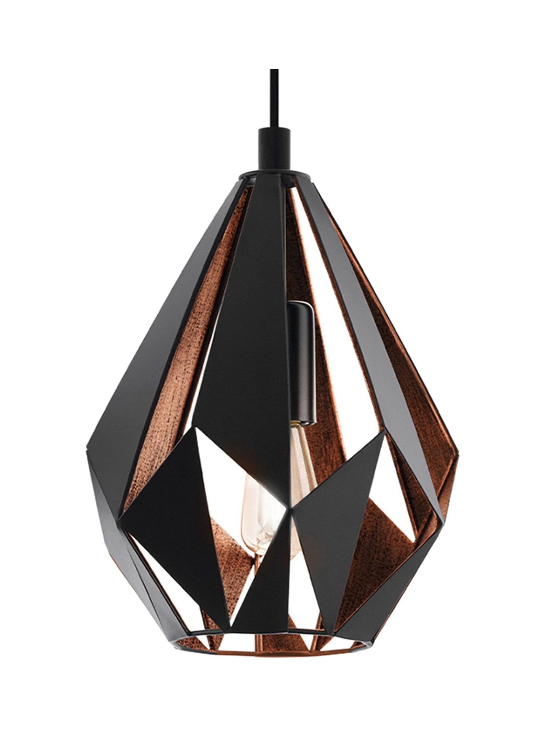 Buy Eglo Black Carlton Single Pendant Ceiling Light from the Next UK ...