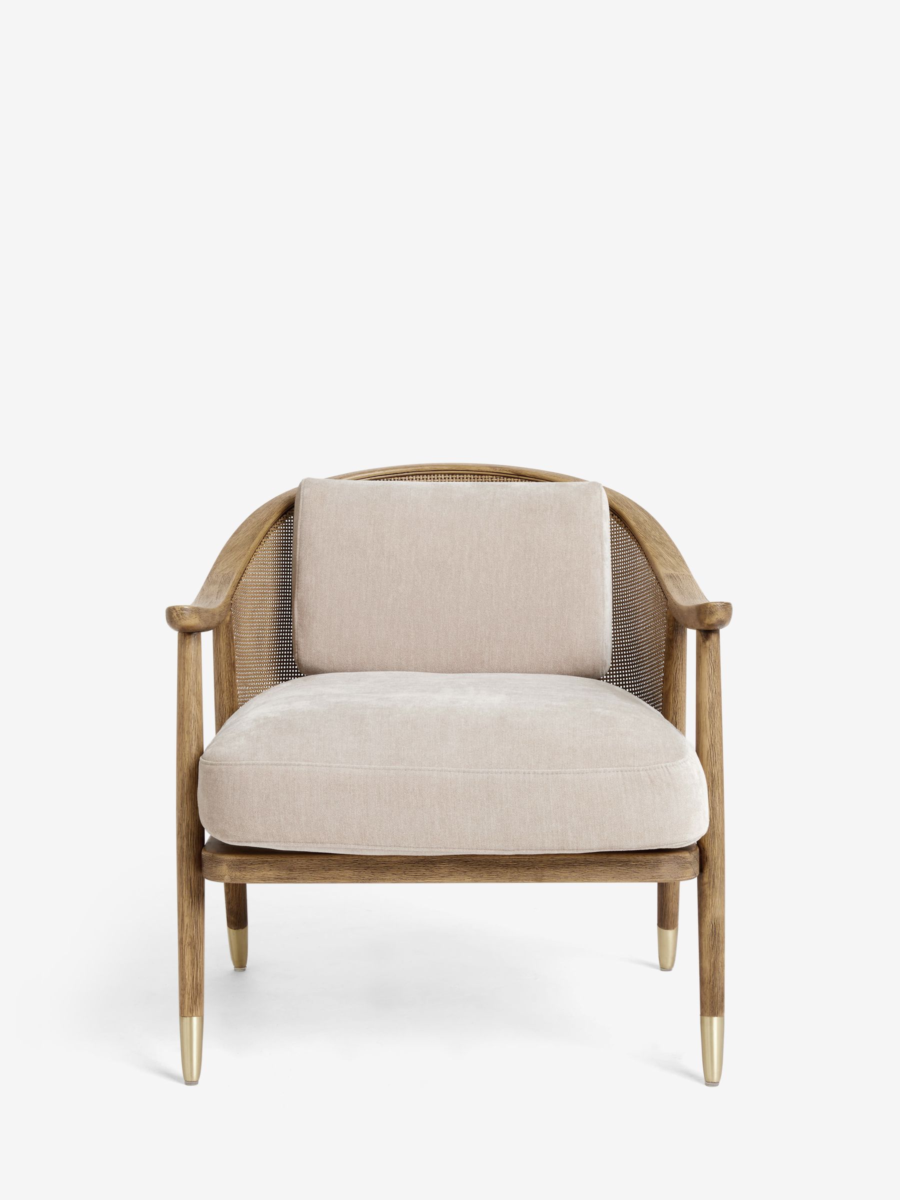 Buy Bronx Frame Relaxed Chenille Light Natural Reuben Curved Wooden ...